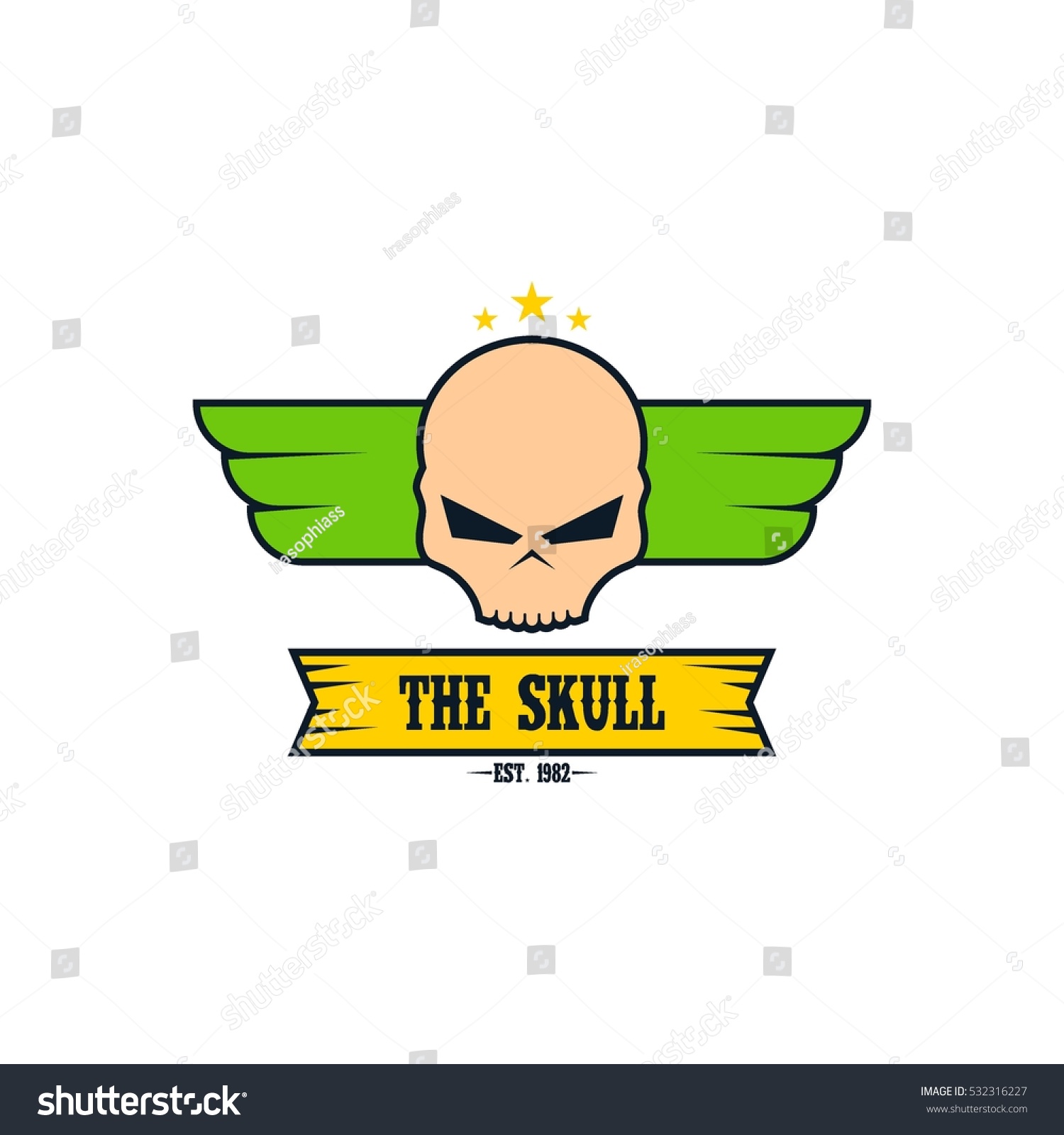 Skull Logo Design Template Stock Vector (Royalty Free) 532316227 ...