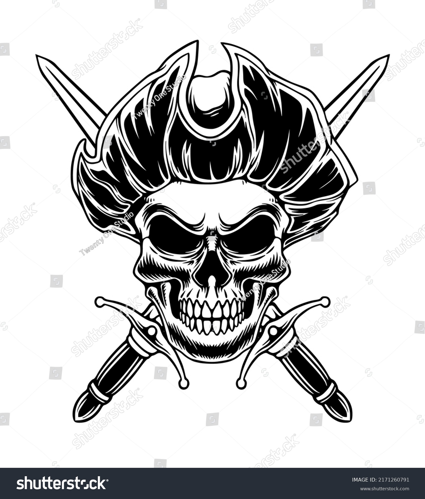 Skull Logo Design Vector Illustration Stock Vector (Royalty Free ...