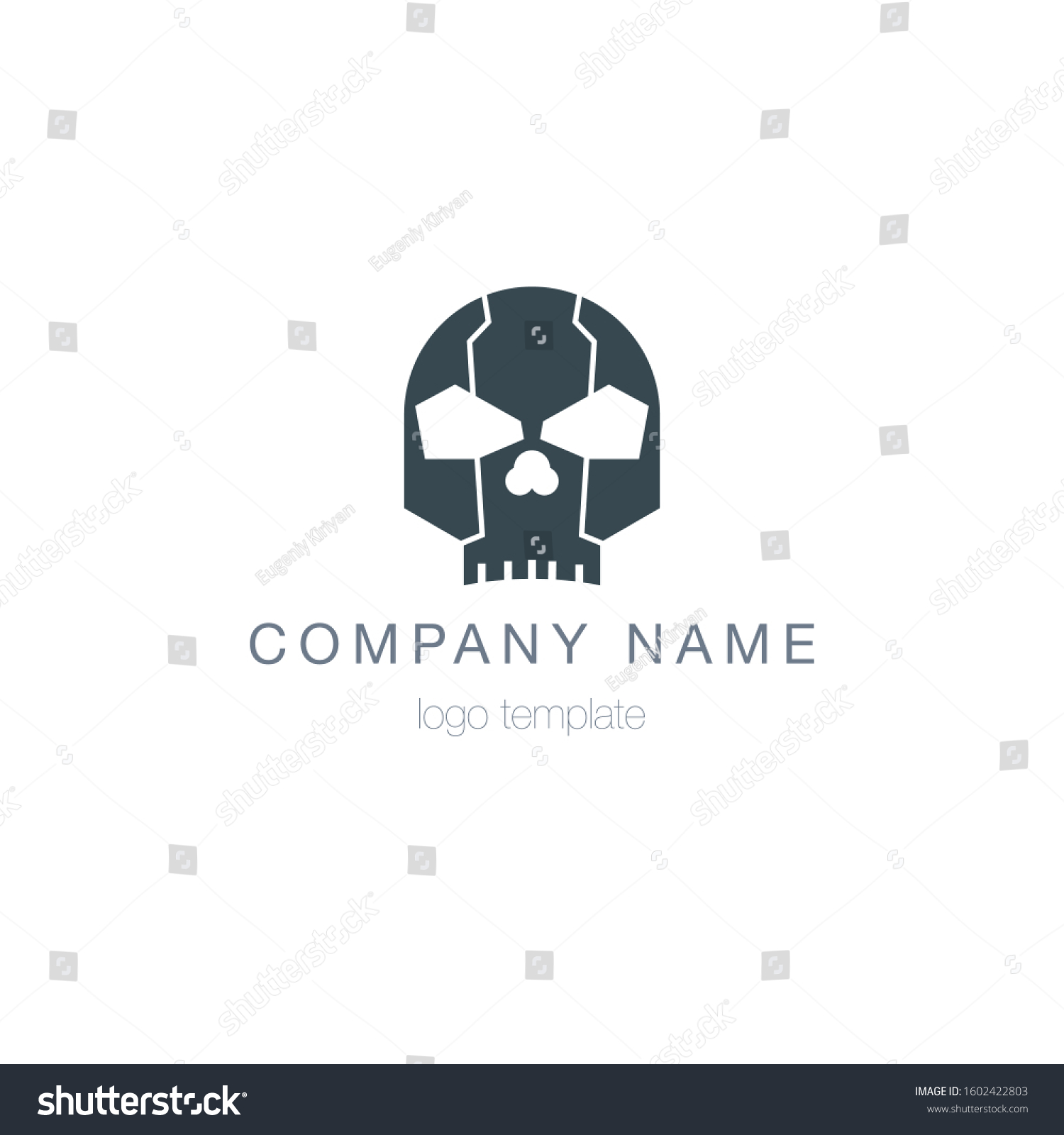 Skull Logo Icon Template Vector Emblem Stock Vector (Royalty Free ...