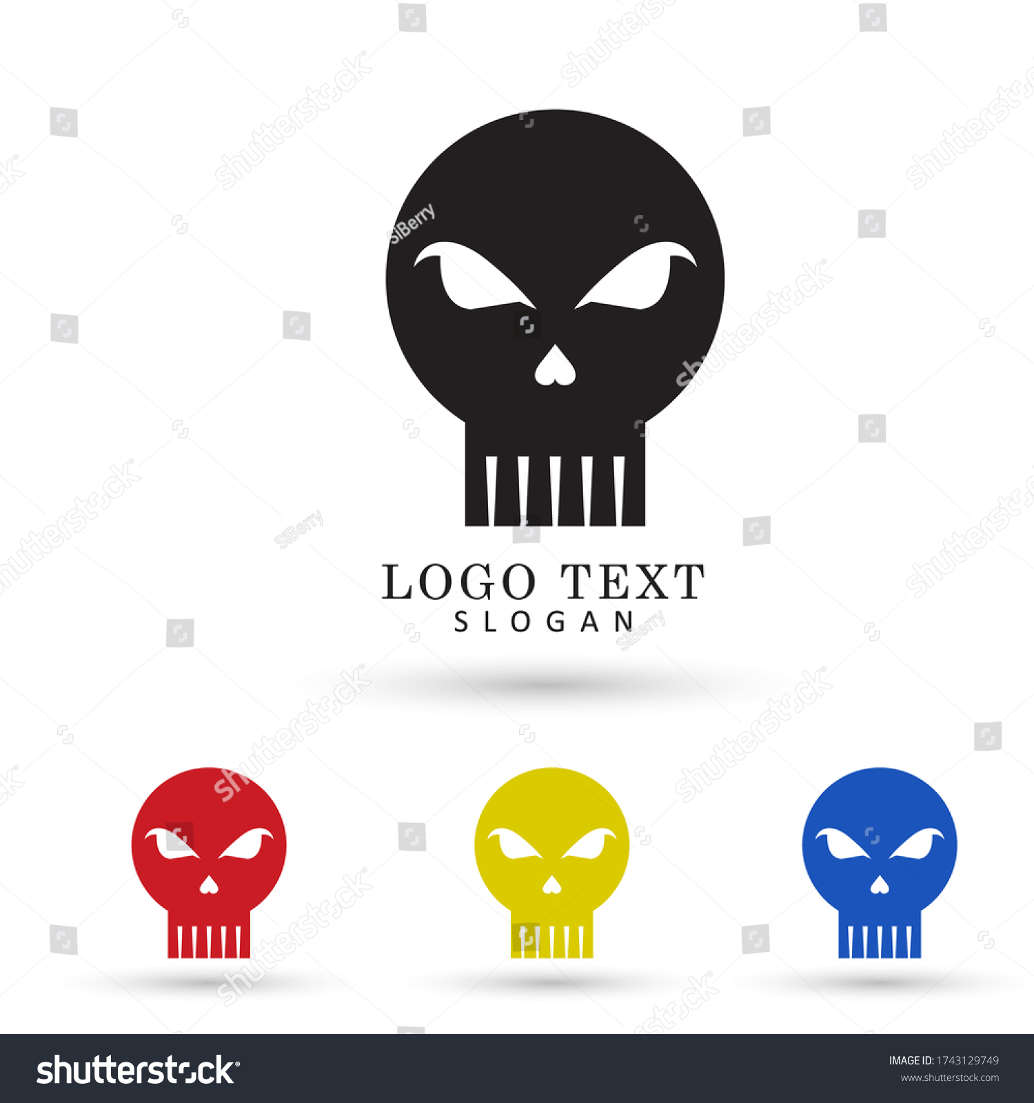 Skull Logo Symbol Icon Vector Template Stock Vector (Royalty Free ...