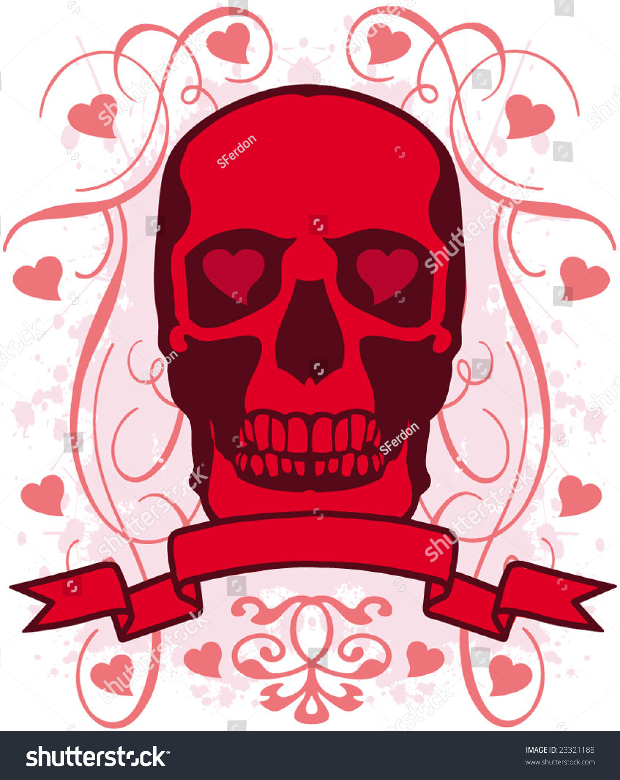 Skull Love Stock Vector Illustration 23321188 : Shutterstock
