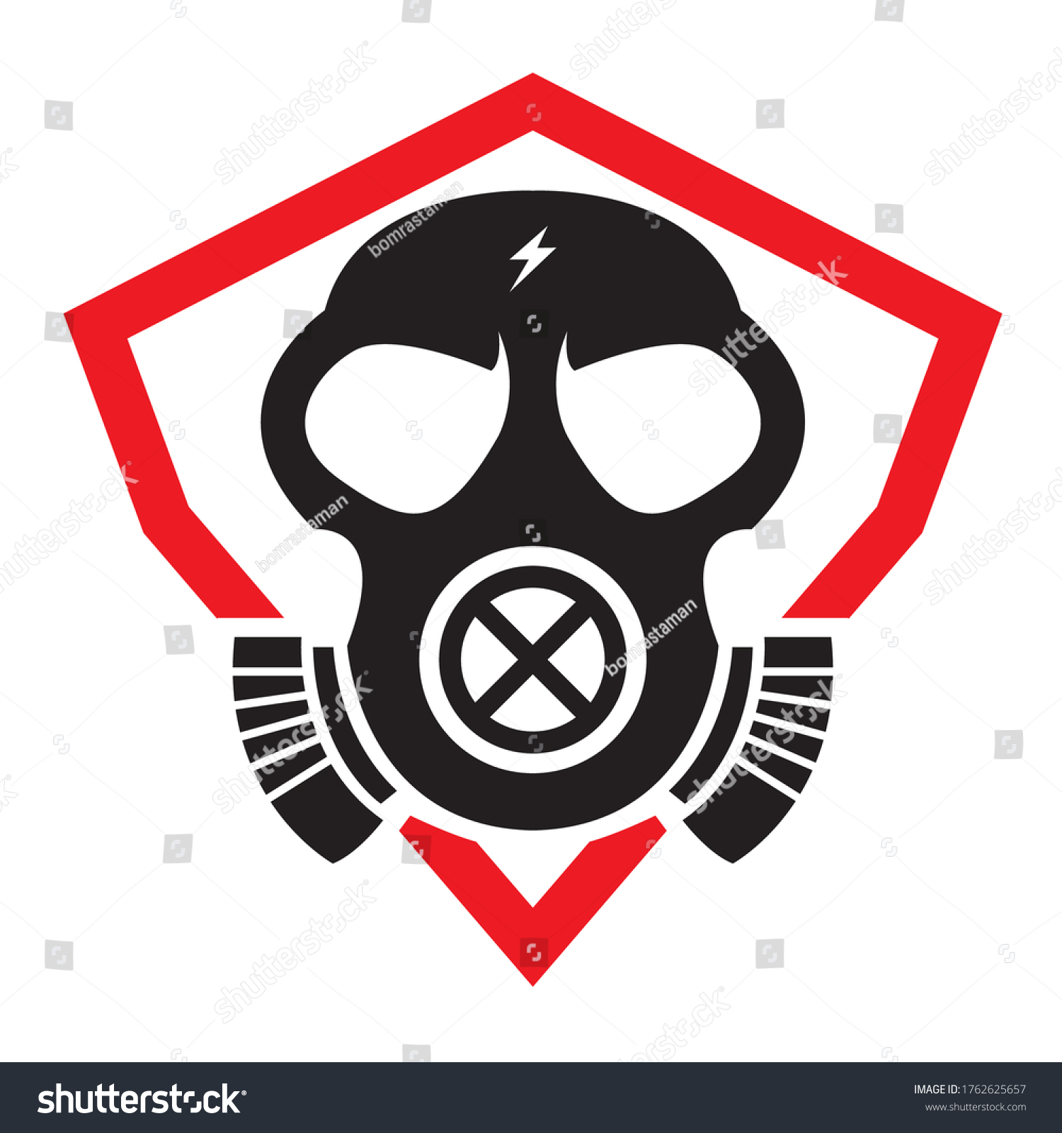 Skull Mask Vector Illustration Stock Vector (Royalty Free) 1762625657