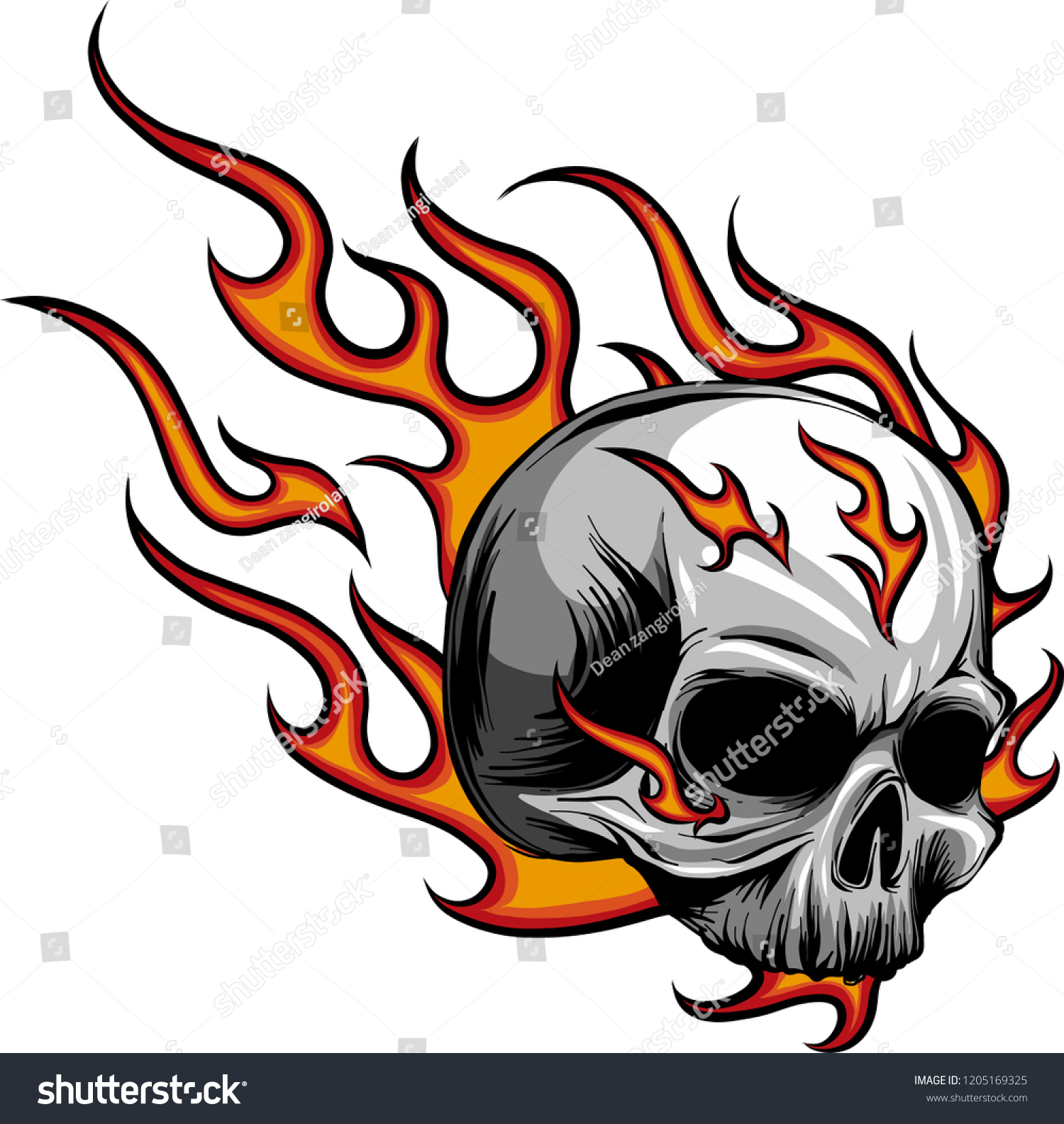 8,806 Flaming skull Stock Vectors, Images & Vector Art | Shutterstock