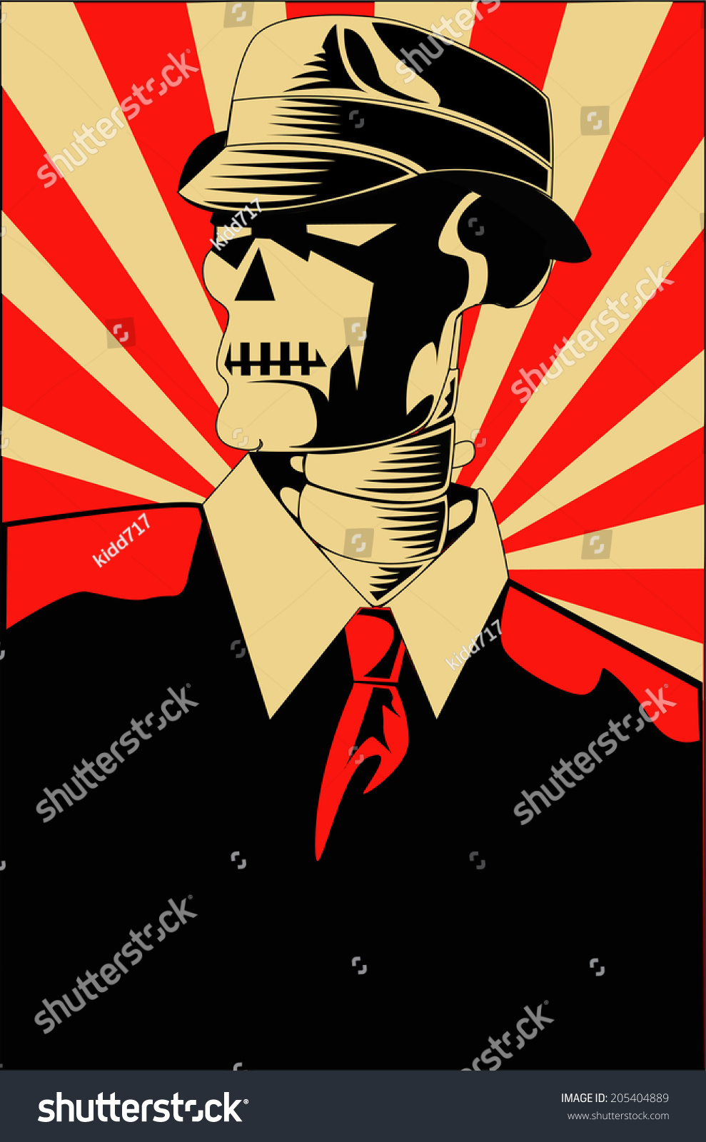 Skull Propaganda Stock Vector (Royalty Free) 205404889 | Shutterstock