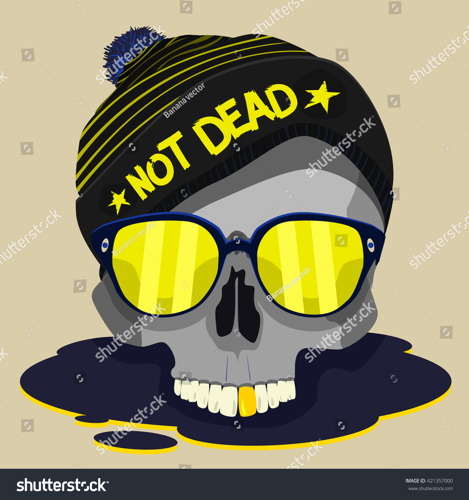 Skull Punk Star Vector Design Eps: vector de stock (libre de regalías ...