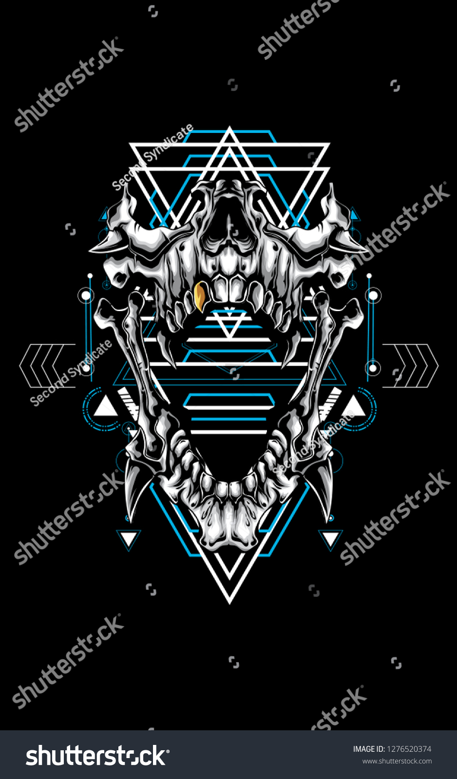 Skull Sacred Geometry Stock Vector (Royalty Free) 1276520374 | Shutterstock