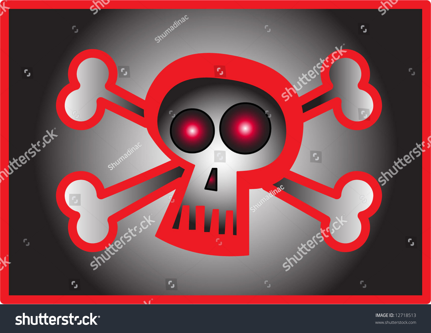 Skull Terminator Robot Stock Vector (Royalty Free) 12718513