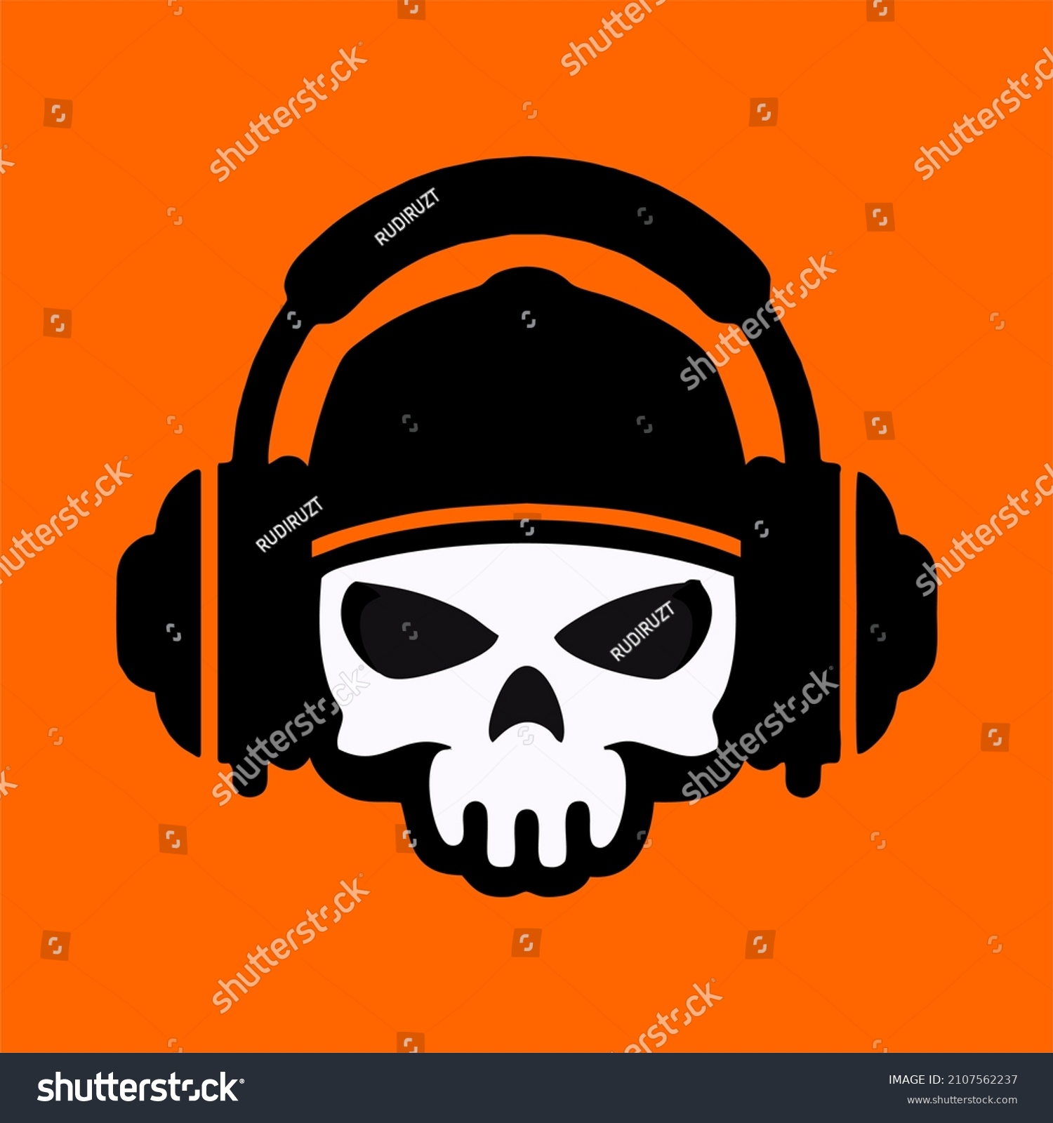 Skull Headset Logo Vector Image Stock Vector (Royalty Free) 2107562237 ...