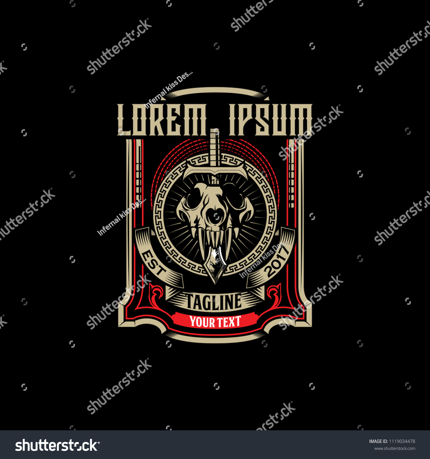 Skull Wolf Head Emblem Logo Vector: Vector có sẵn (miễn phí bản quyền ...