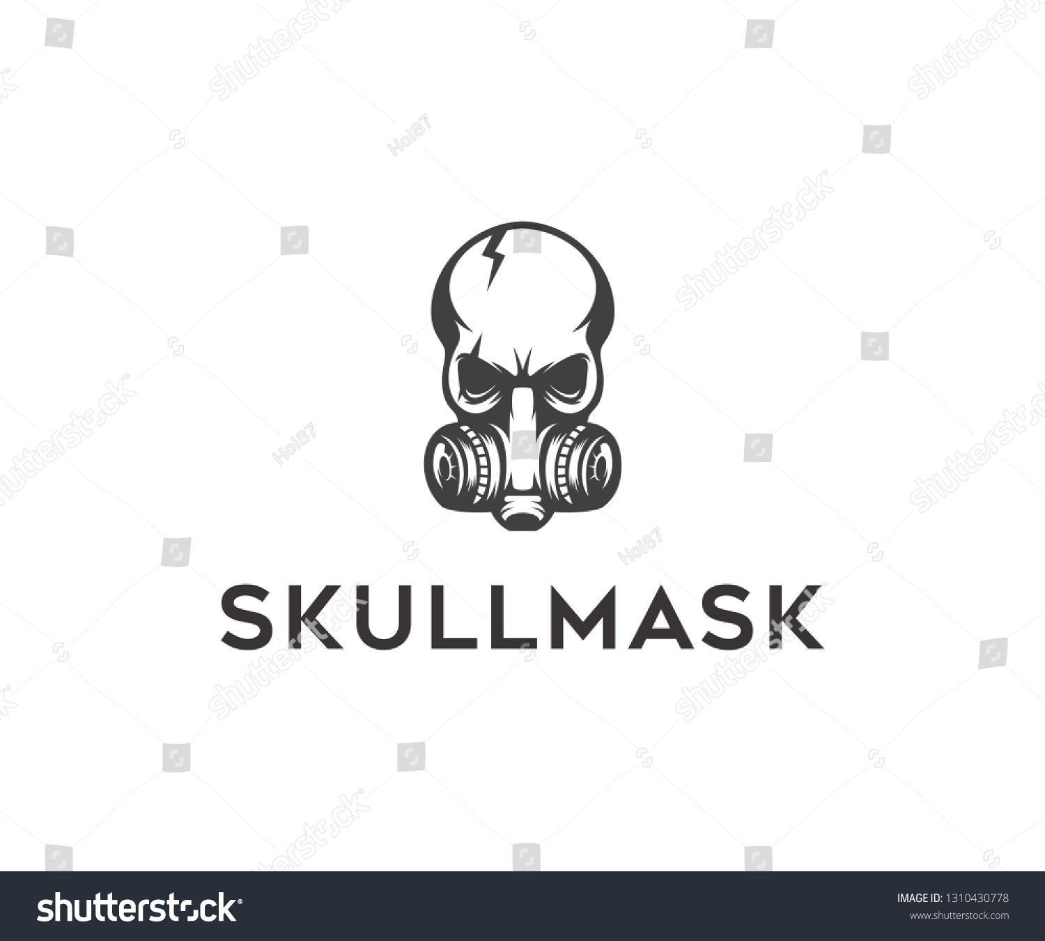 Skullmask Logo Vector Stock Vector (Royalty Free) 1310430778