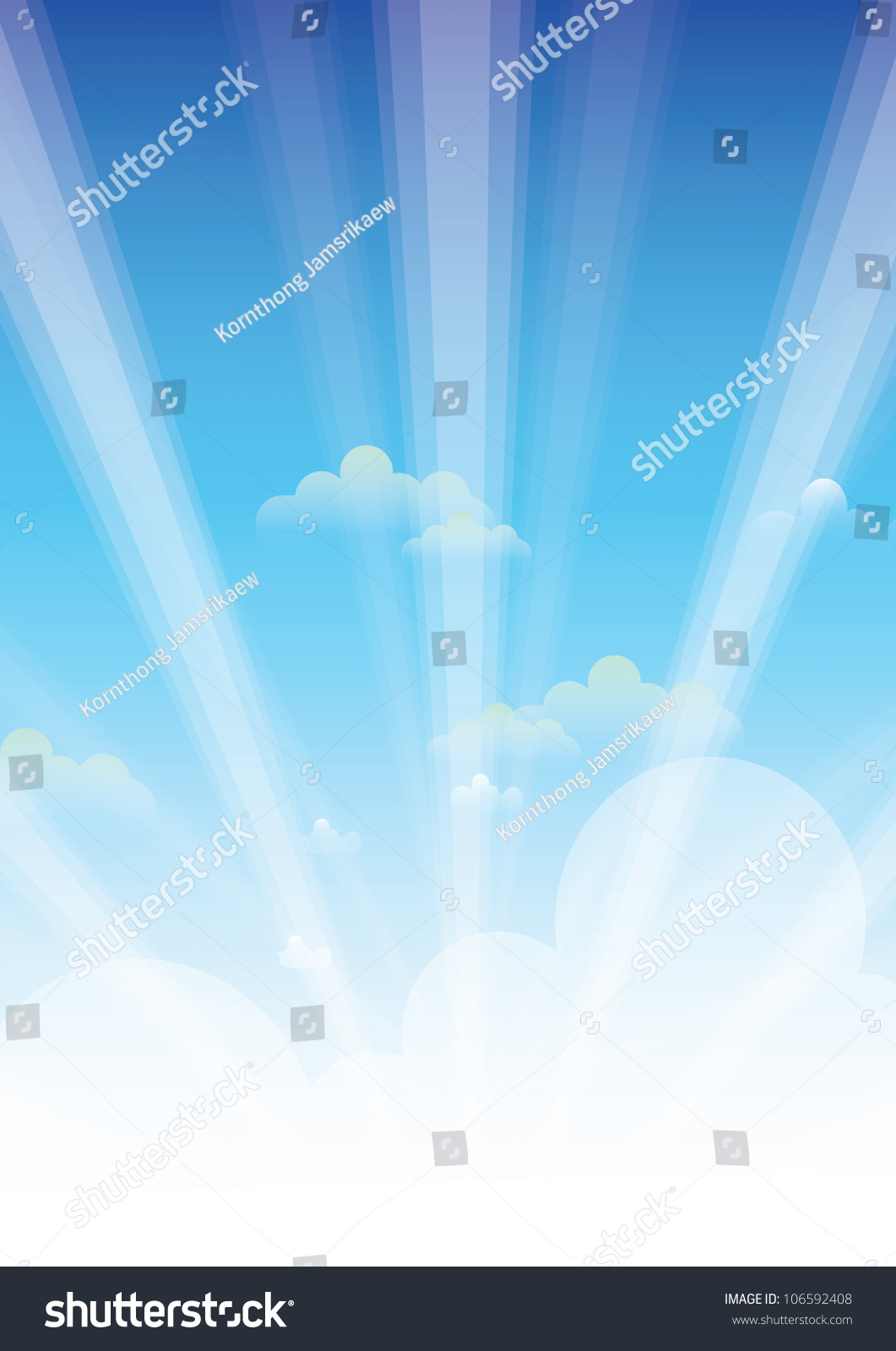 Sky Cloud Illustrator Wallpaper Stock Vector (Royalty Free) 106592408