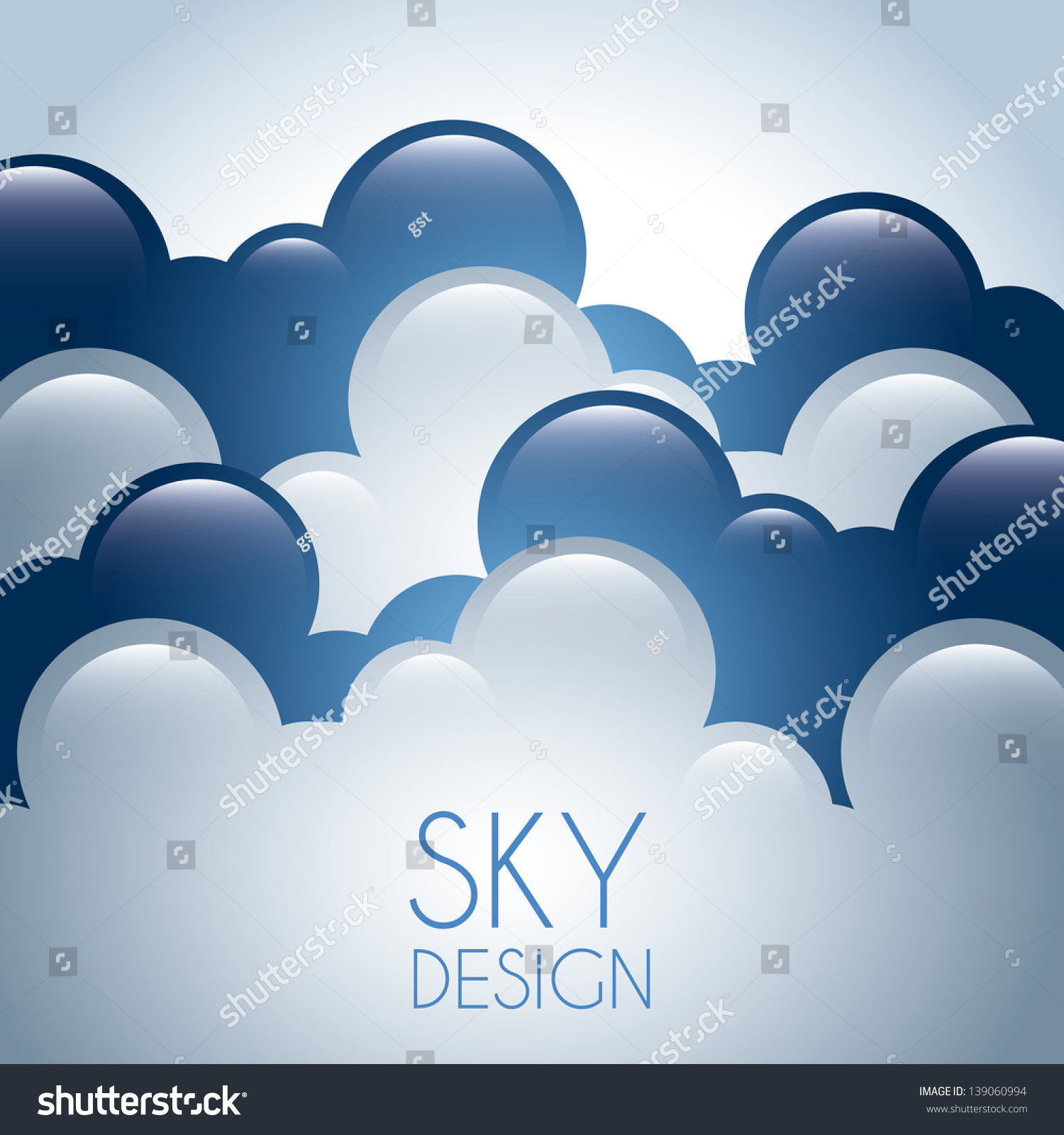 Sky Design Over Cloudy Background Vector Stock Vector (Royalty Free ...