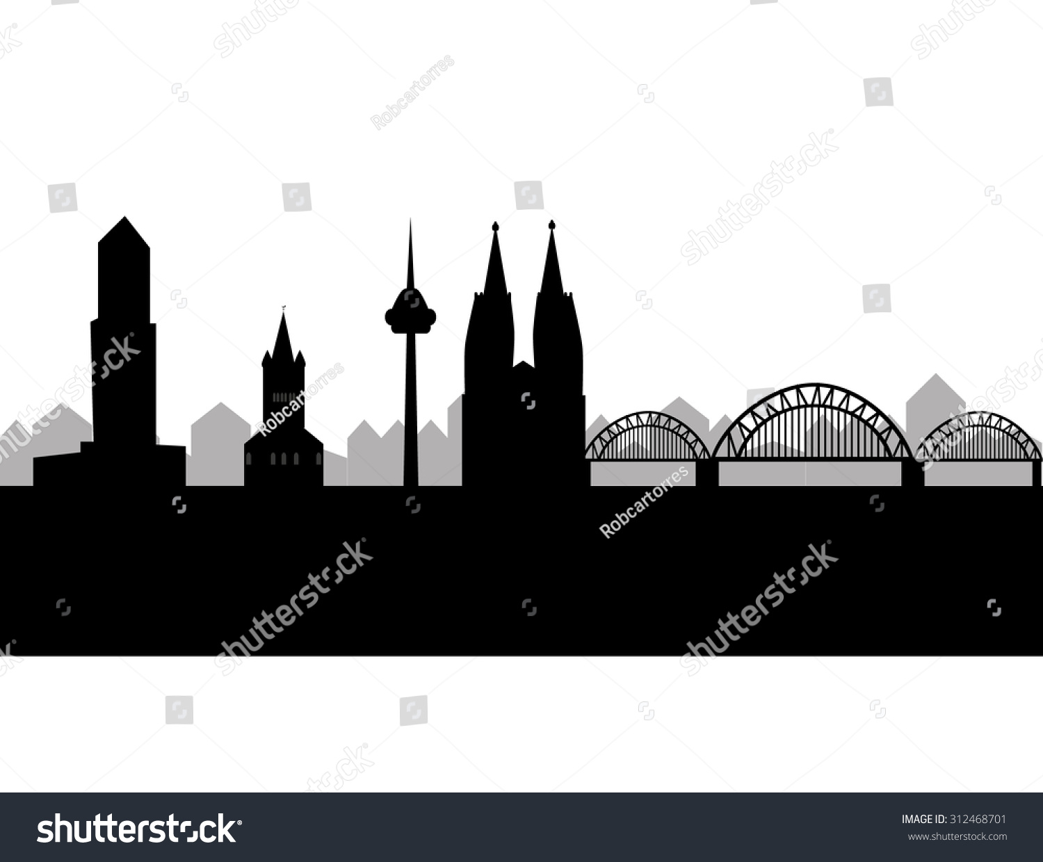 Skyline Cologne Stock Vector (Royalty Free) 312468701 | Shutterstock