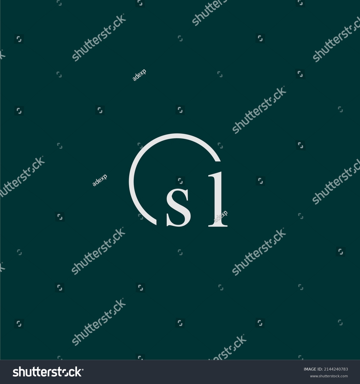 Sl Initial Monogram Logo Circle Style Stock Vector (Royalty Free ...