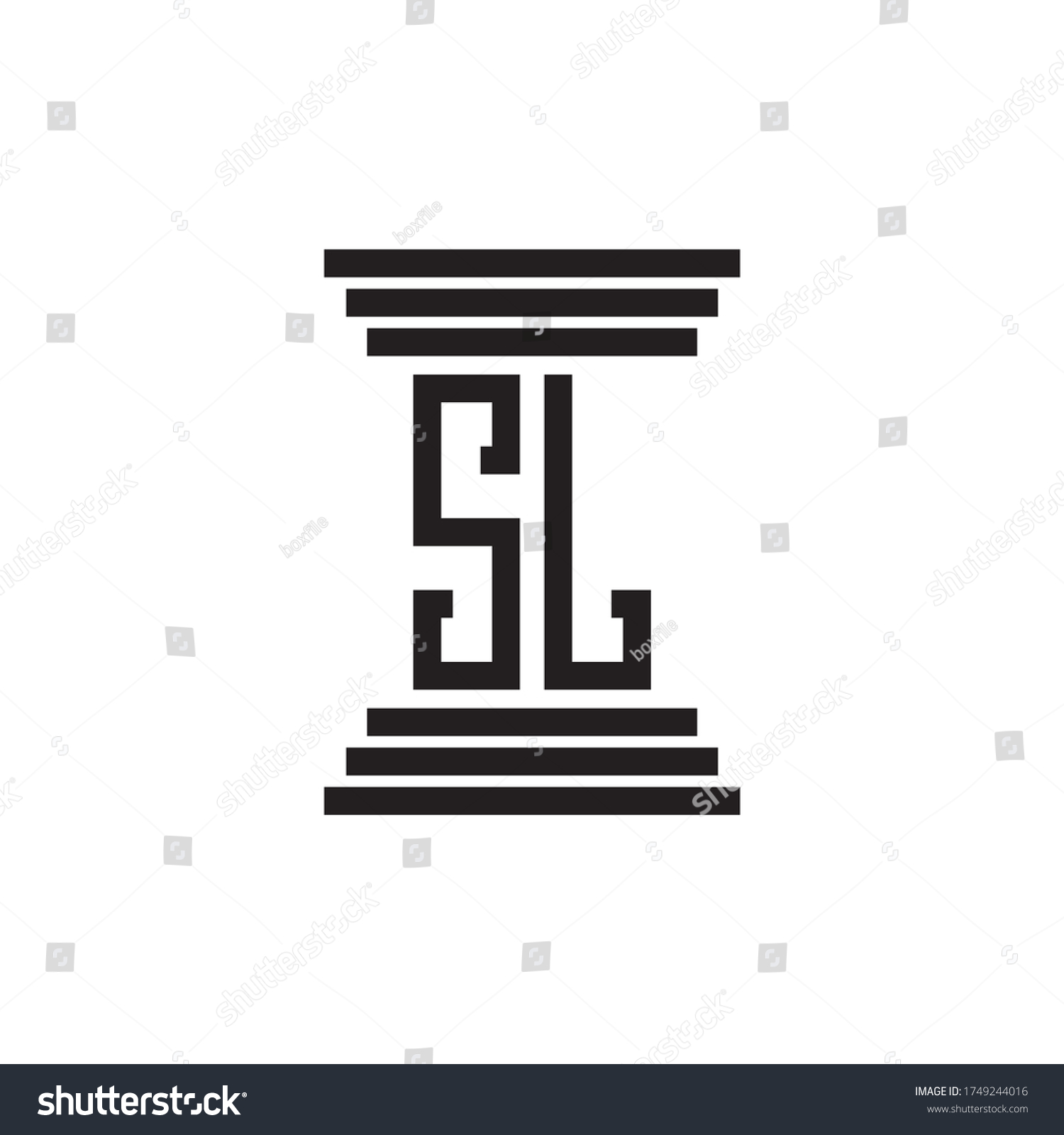 Sl Logo Design Vector Icon Luxury Stock Vector (Royalty Free ...