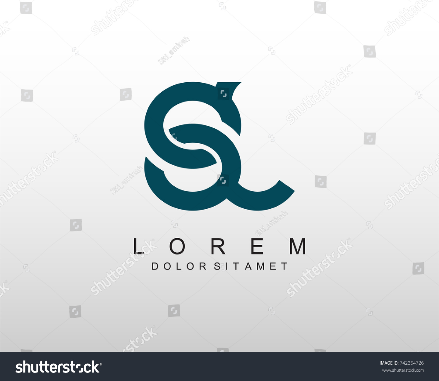 Sl Logo Letter Design Template Element Stock Vector (Royalty Free ...