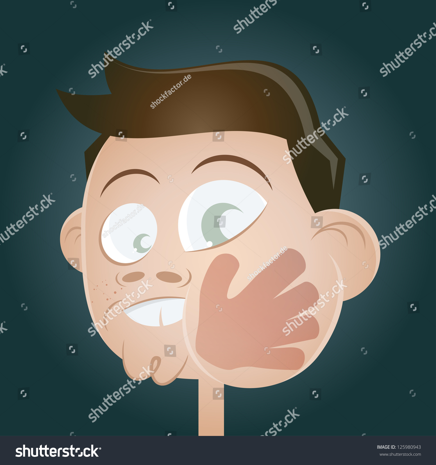 Slap Face Stock Vector (Royalty Free) 125980943