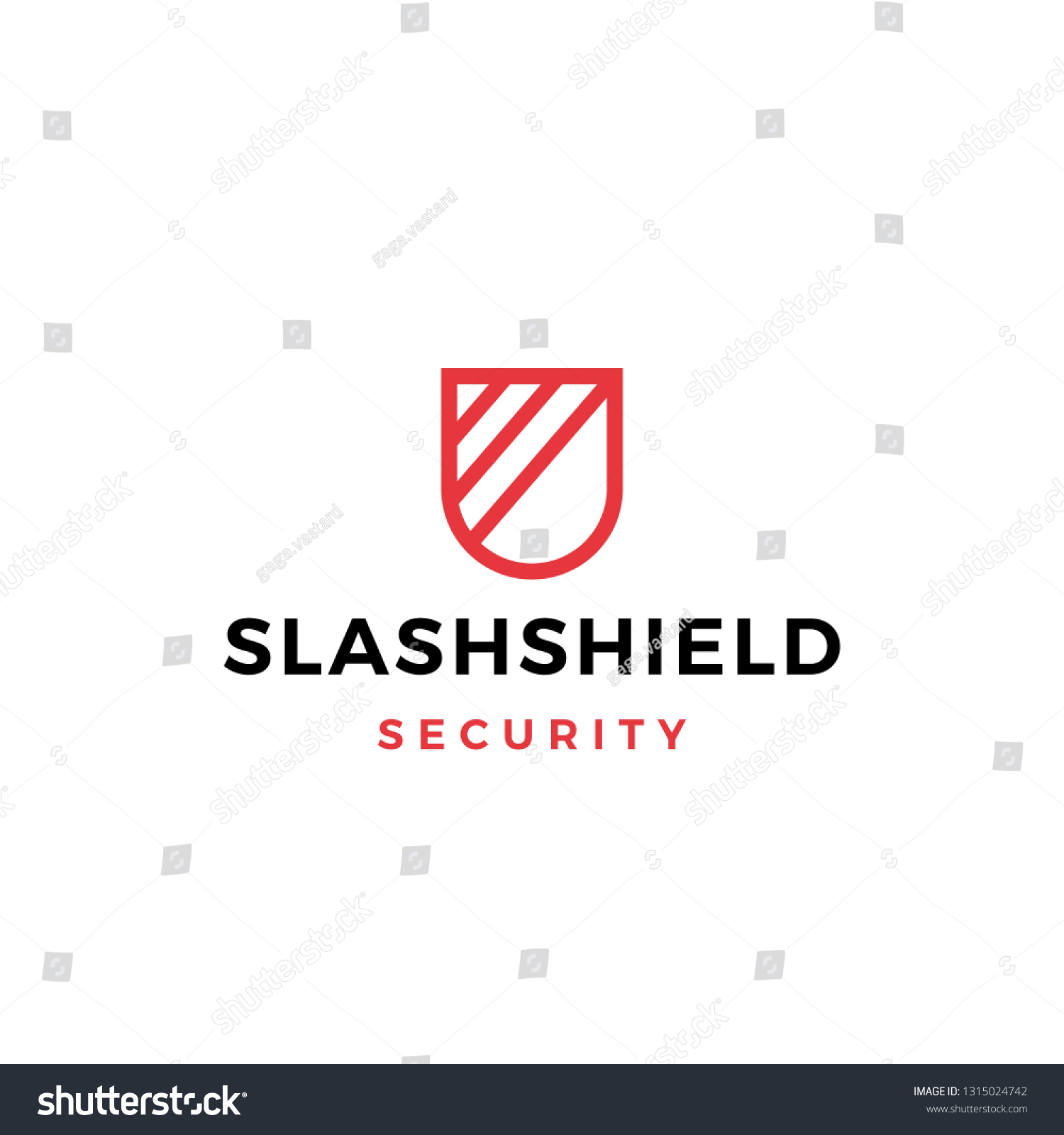 Slash Shield Logo Vector Icon Stock Vector (Royalty Free) 1315024742 ...