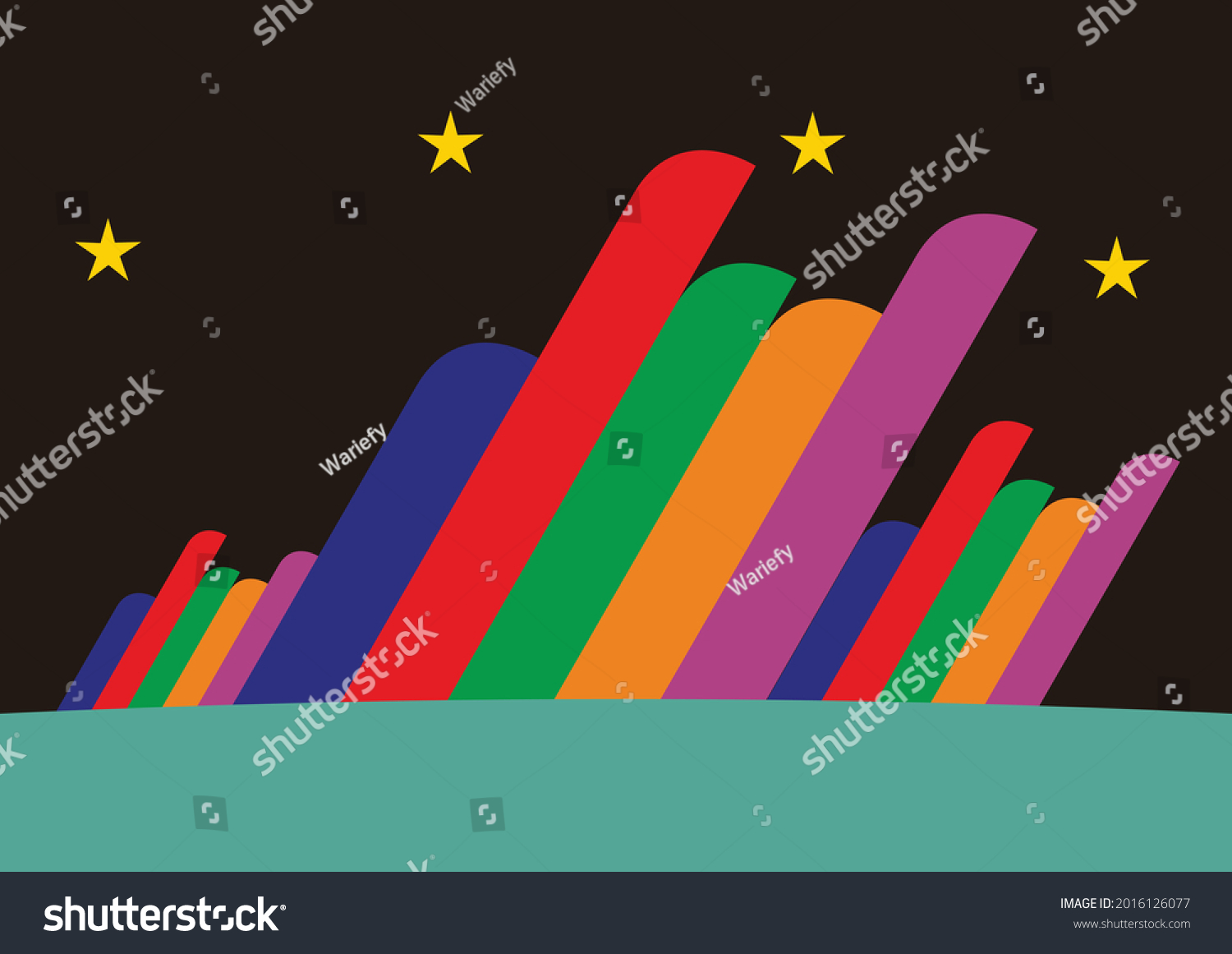 Slashes Cool Array Colors Stock Vector (Royalty Free) 2016126077 ...