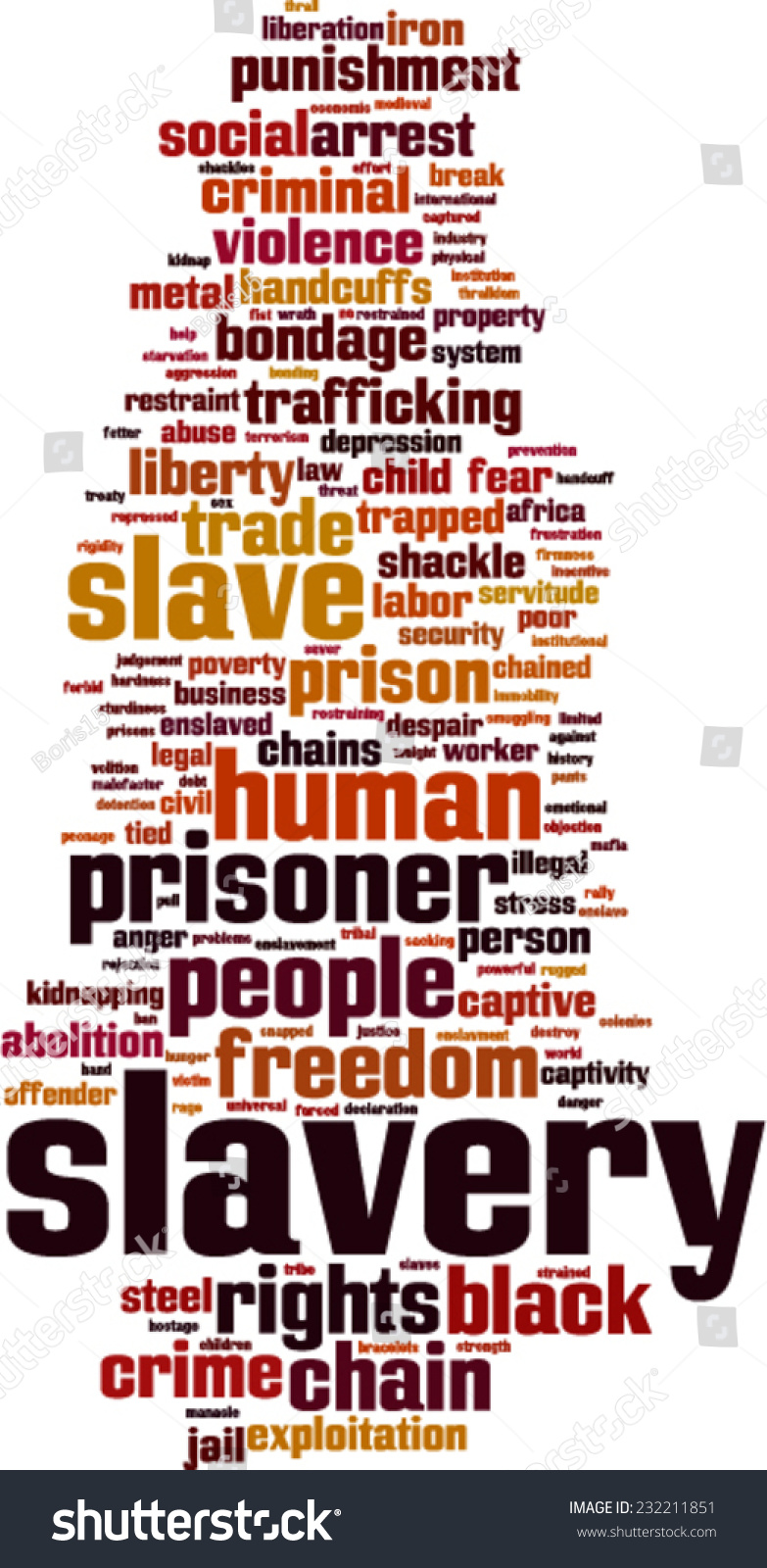 Slavery Word Cloud Concept Vector Illustration: vector de stock (libre ...
