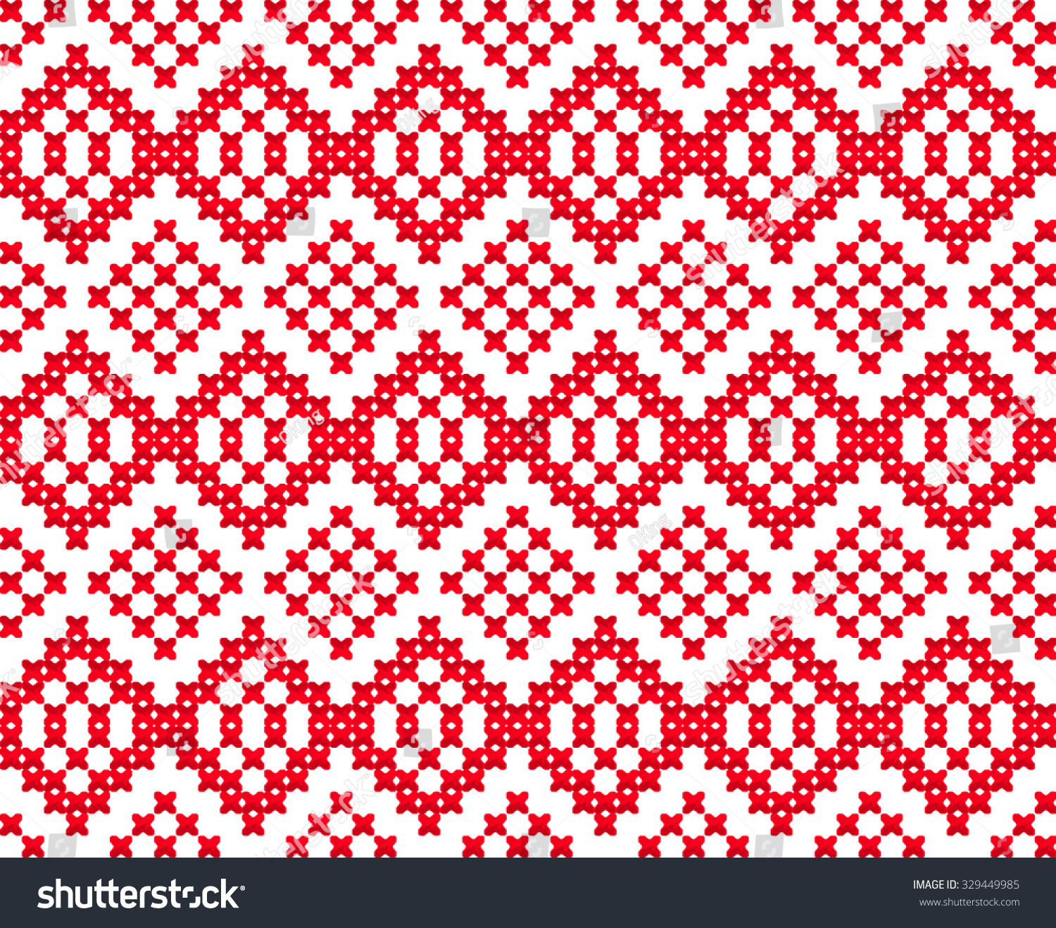 Slavic Seamless Pattern Ornament Cross Stitch Stock Vector (Royalty ...
