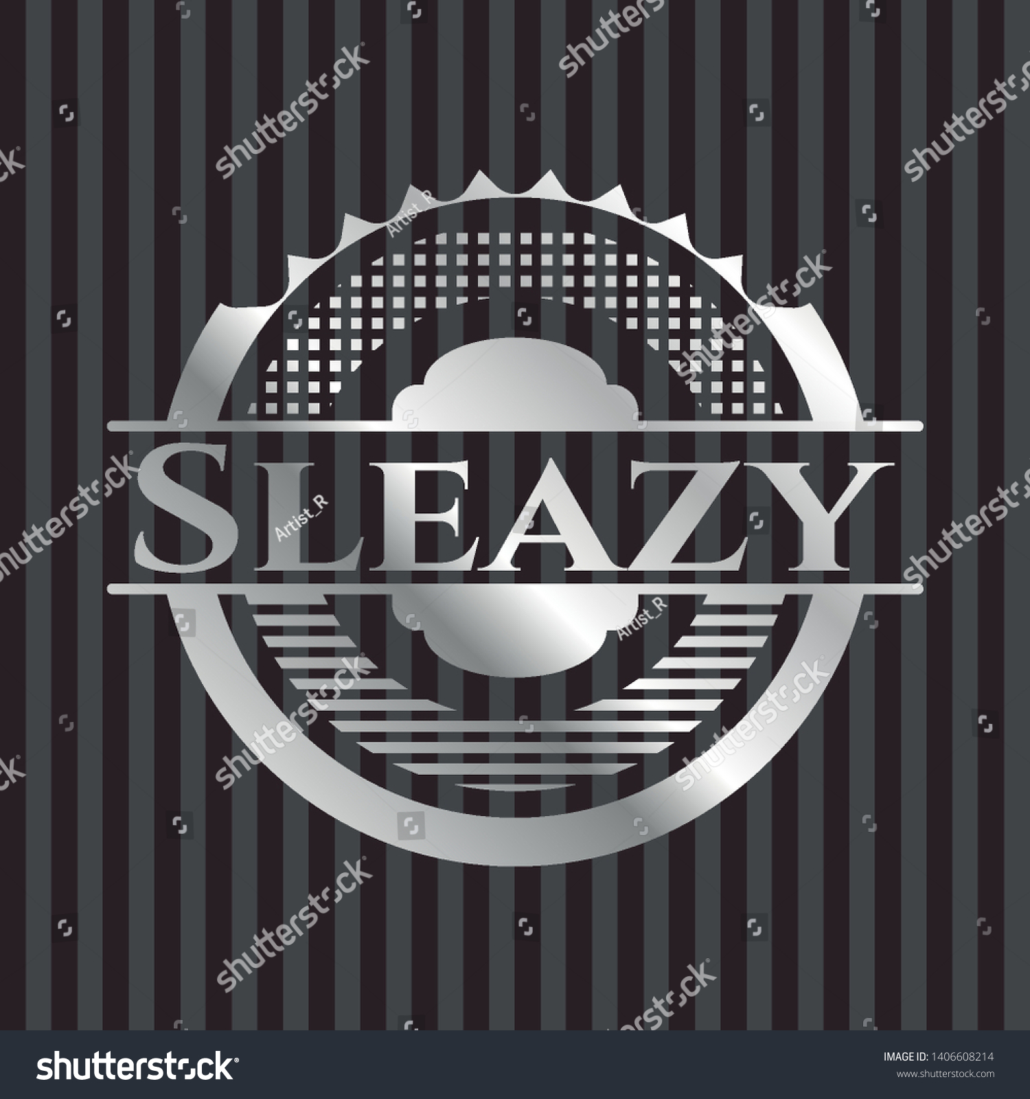 Sleazy Silvery Emblem Vector Illustration Mosaic Stock Vector Royalty