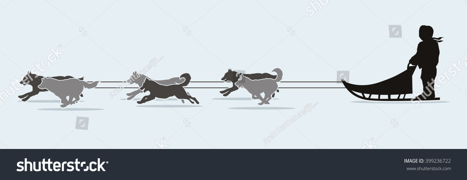 Dog-sled Stock Vectors, Images & Vector Art | Shutterstock