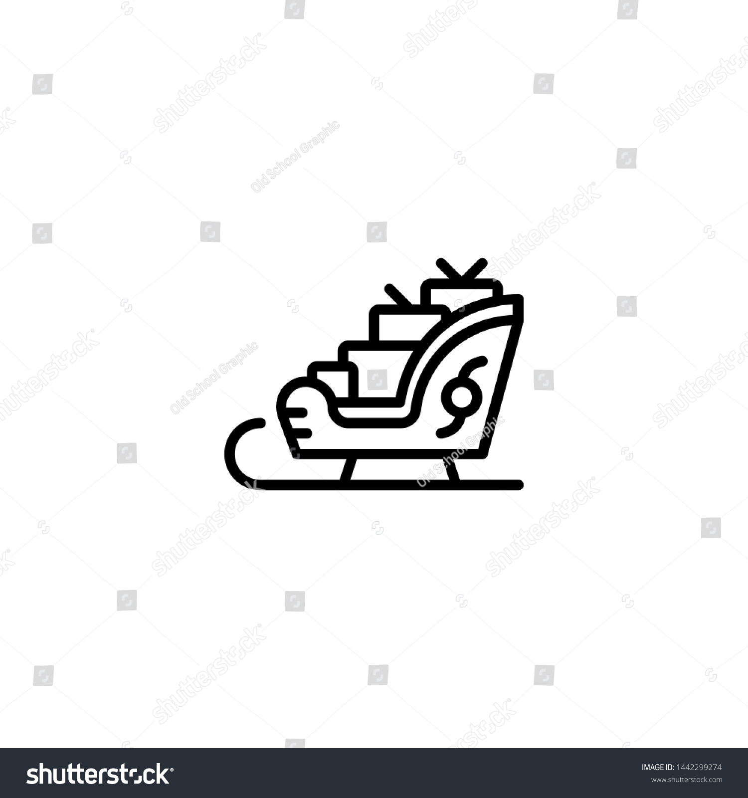 Sled Icon Sign Signifier Vector Stock Vector (Royalty Free) 1442299274 ...