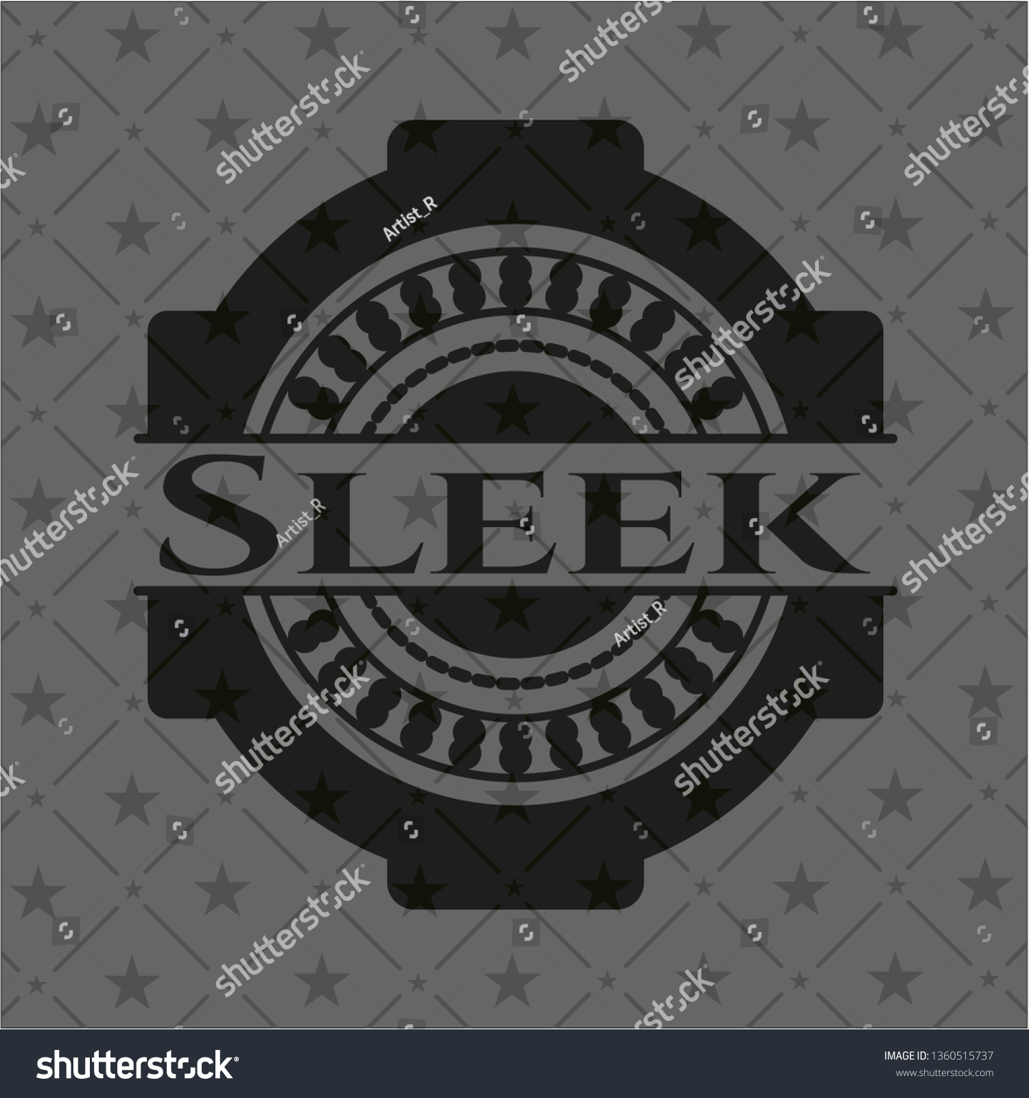 Sleek Dark Emblem Stock Vector (Royalty Free) 1360515737 | Shutterstock