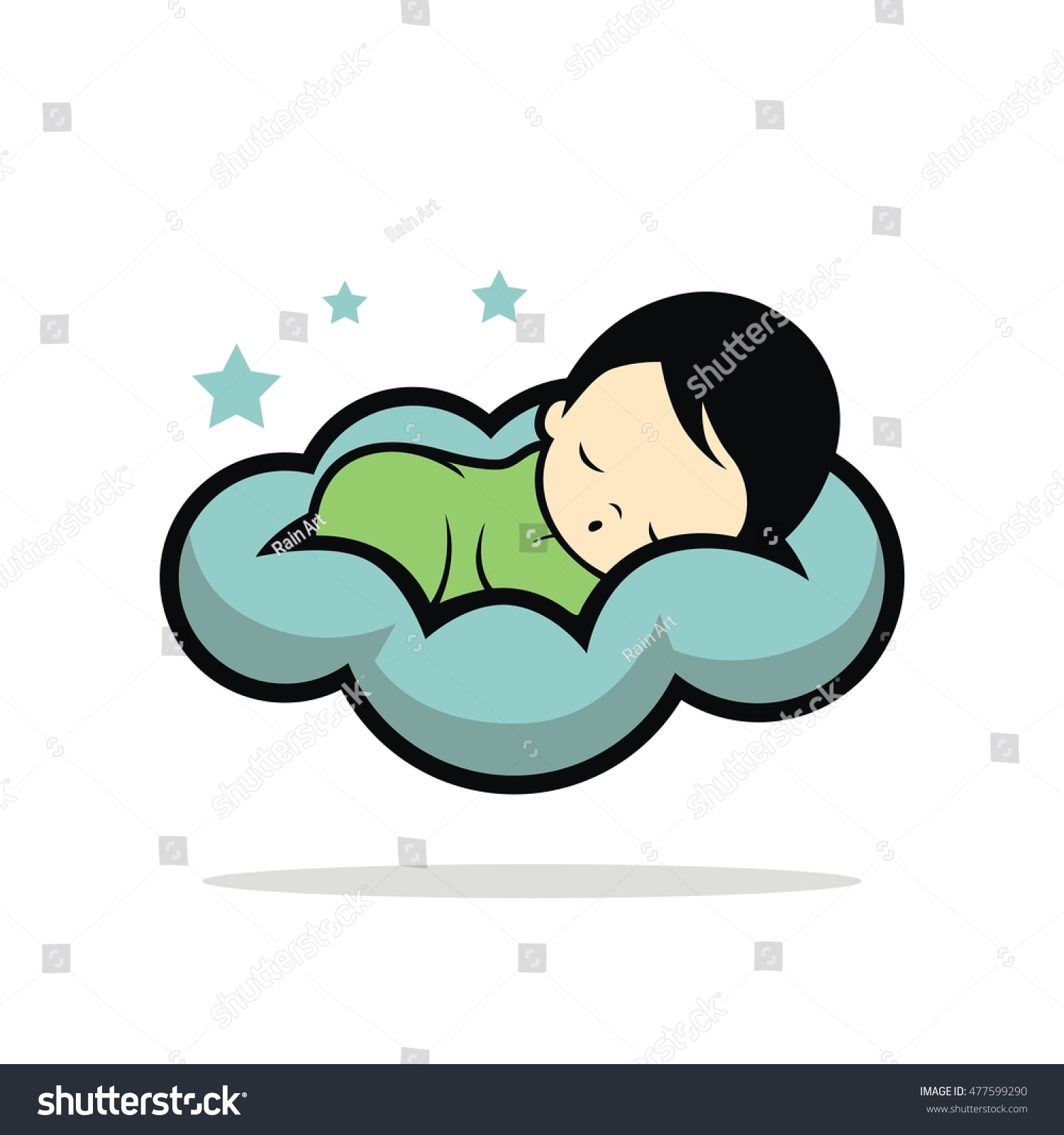 Sleep Baby Logo Vector Stock Vector 477599290 - Shutterstock