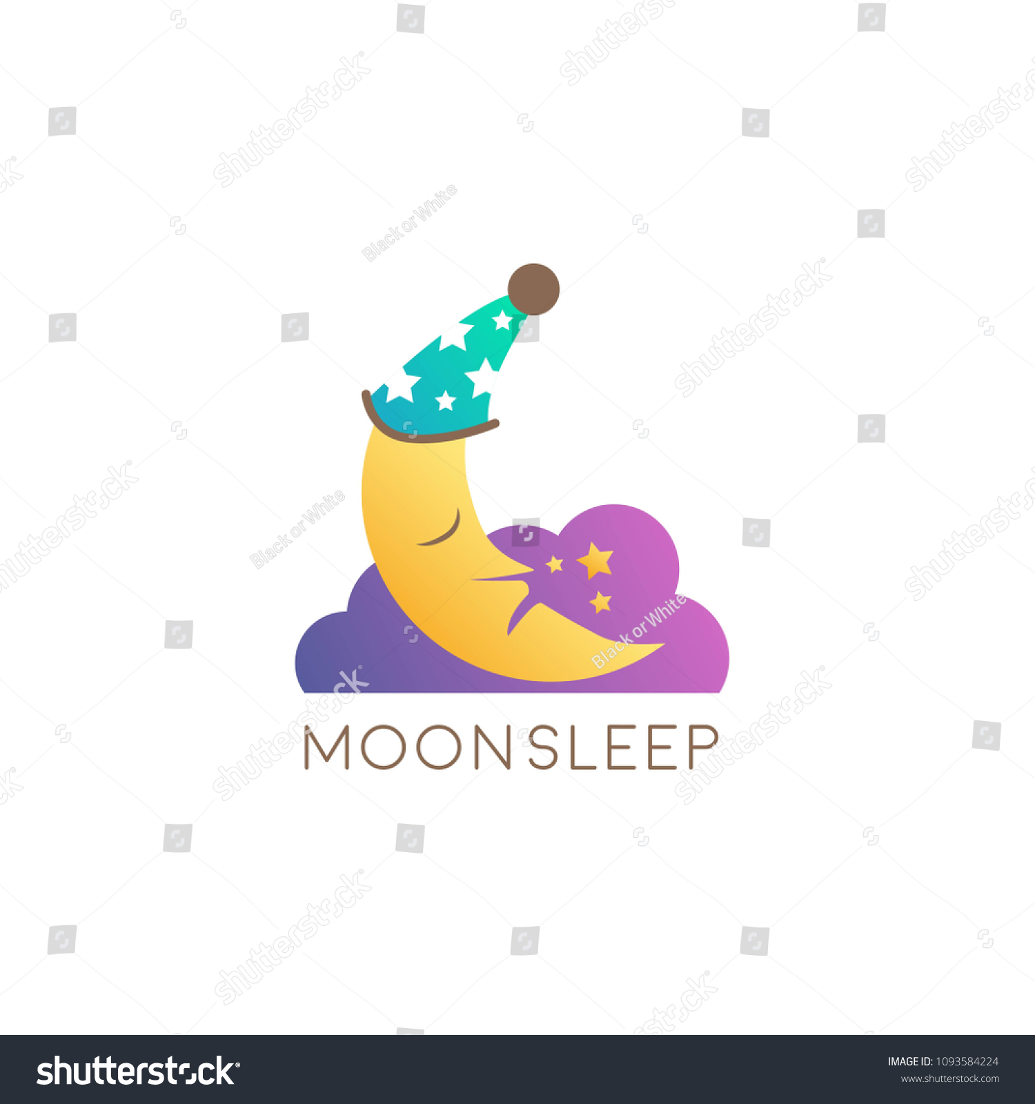 Sleep Logo Design Stock Vector (Royalty Free) 1093584224