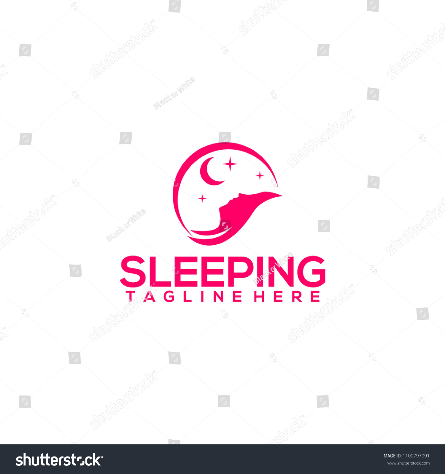 Sleep Logo Design Stock Vector (Royalty Free) 1100797091