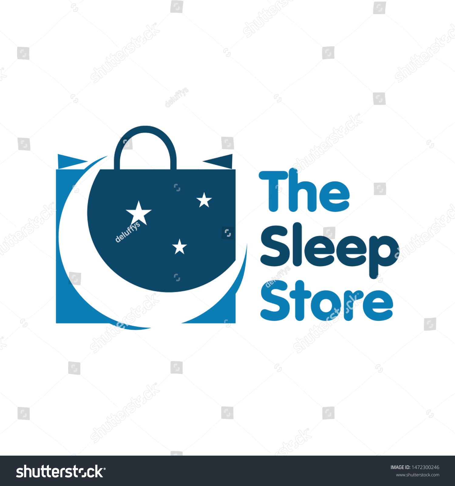 Vektor Stok Sleep Shop Logo Design Template (Tanpa Royalti) 1472300246 ...