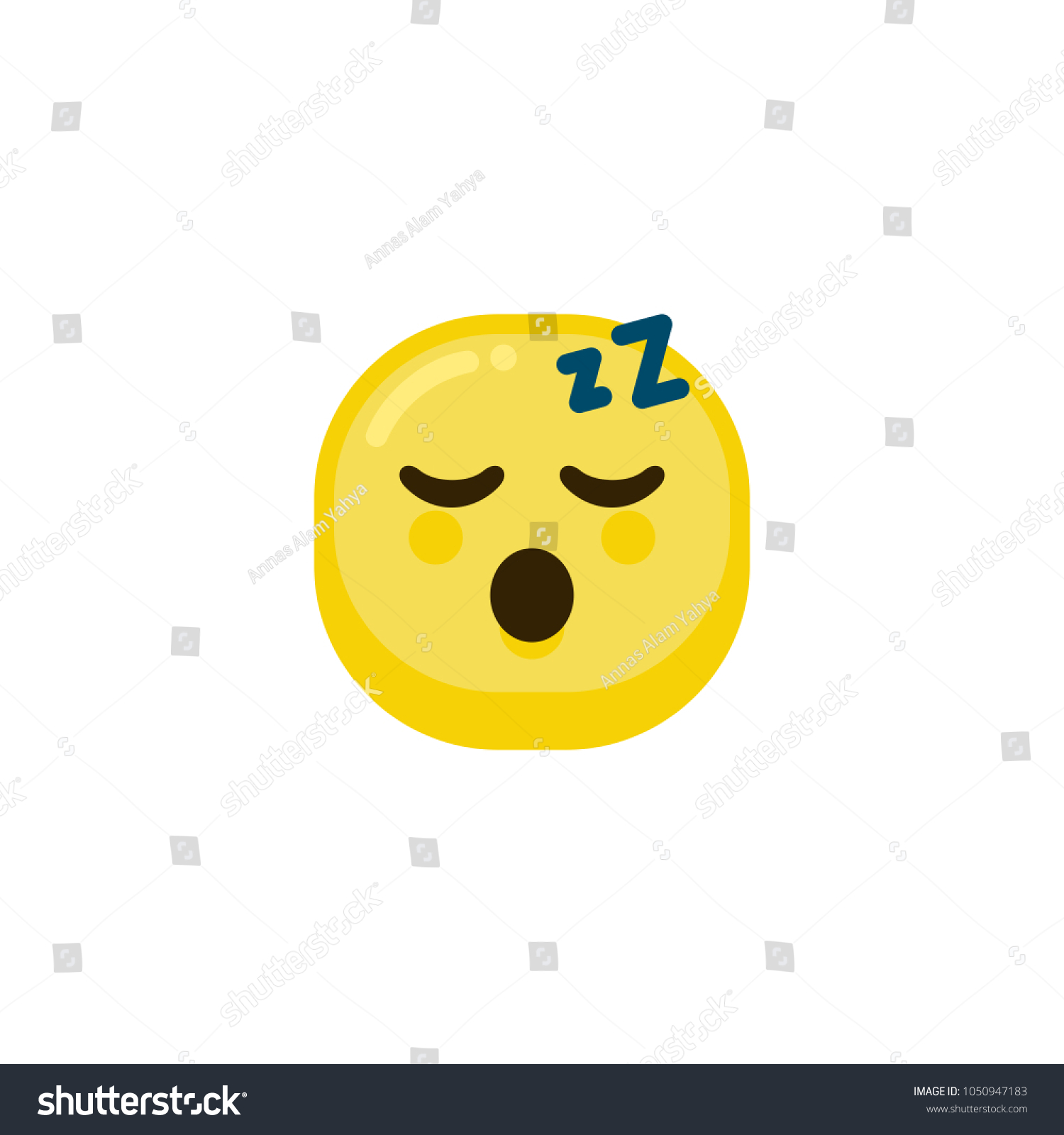 Sleep Yellow Emoticon Stock Vector (Royalty Free) 1050947183 | Shutterstock