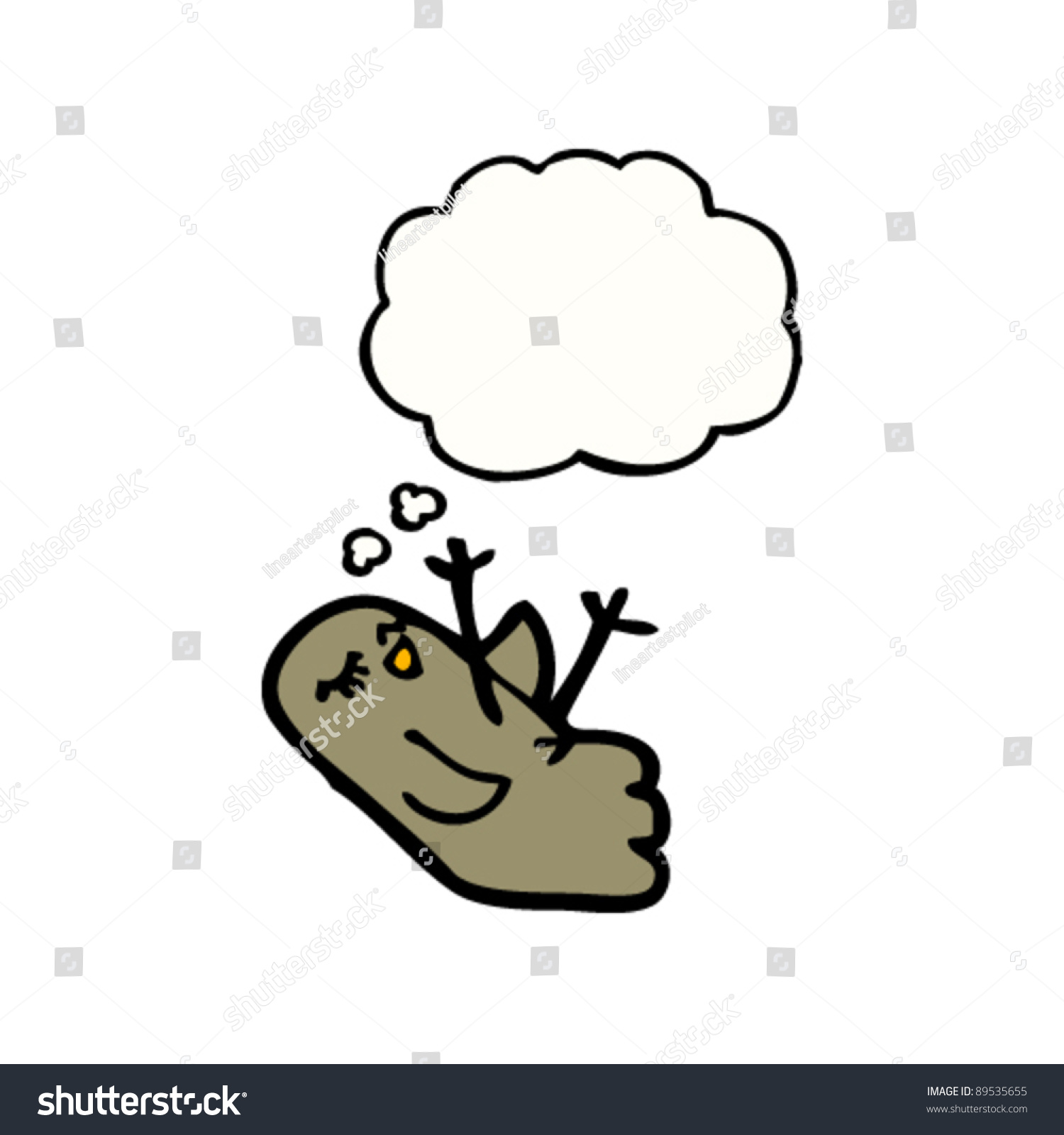 Sleeping Bird Cartoon Stock Vector (Royalty Free) 89535655 | Shutterstock