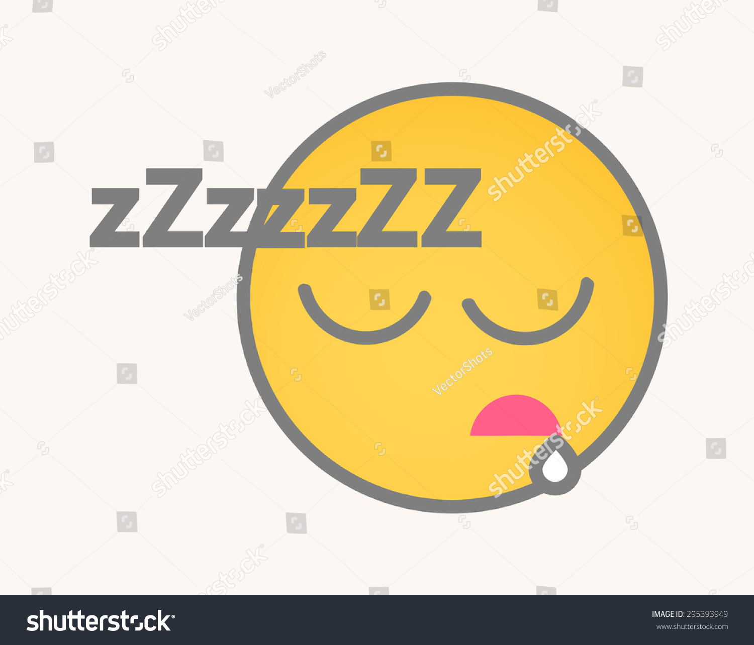 Sleeping Cartoon Smiley Vector Face Stock Vector (Royalty Free ...