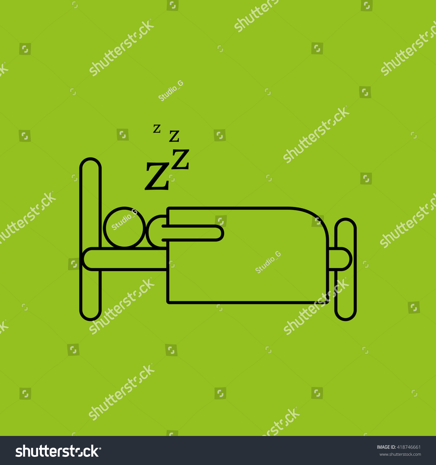 Sleeping Concept Design Stock Vector (Royalty Free) 418746661 ...