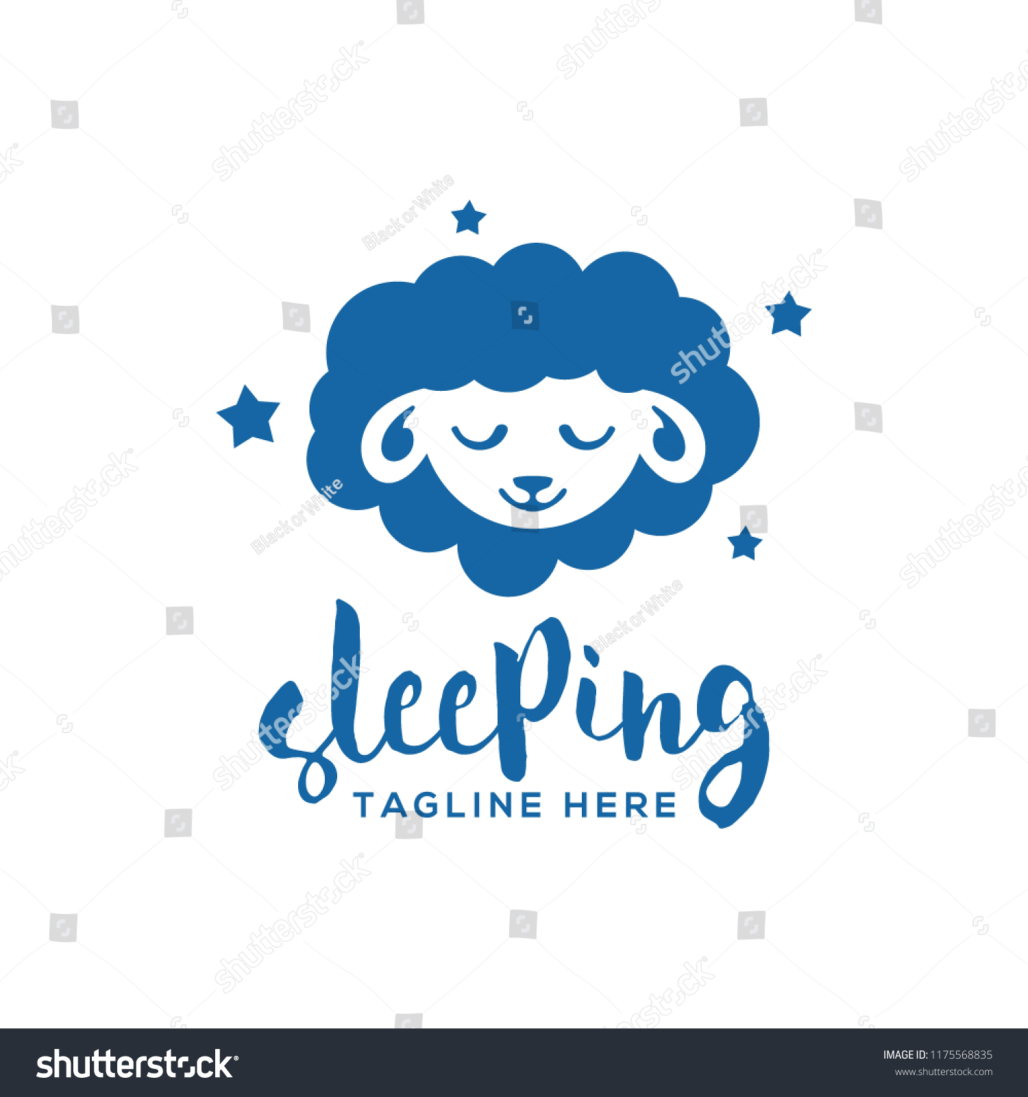 Sleeping Logo Design Stock Vector (Royalty Free) 1175568835 | Shutterstock