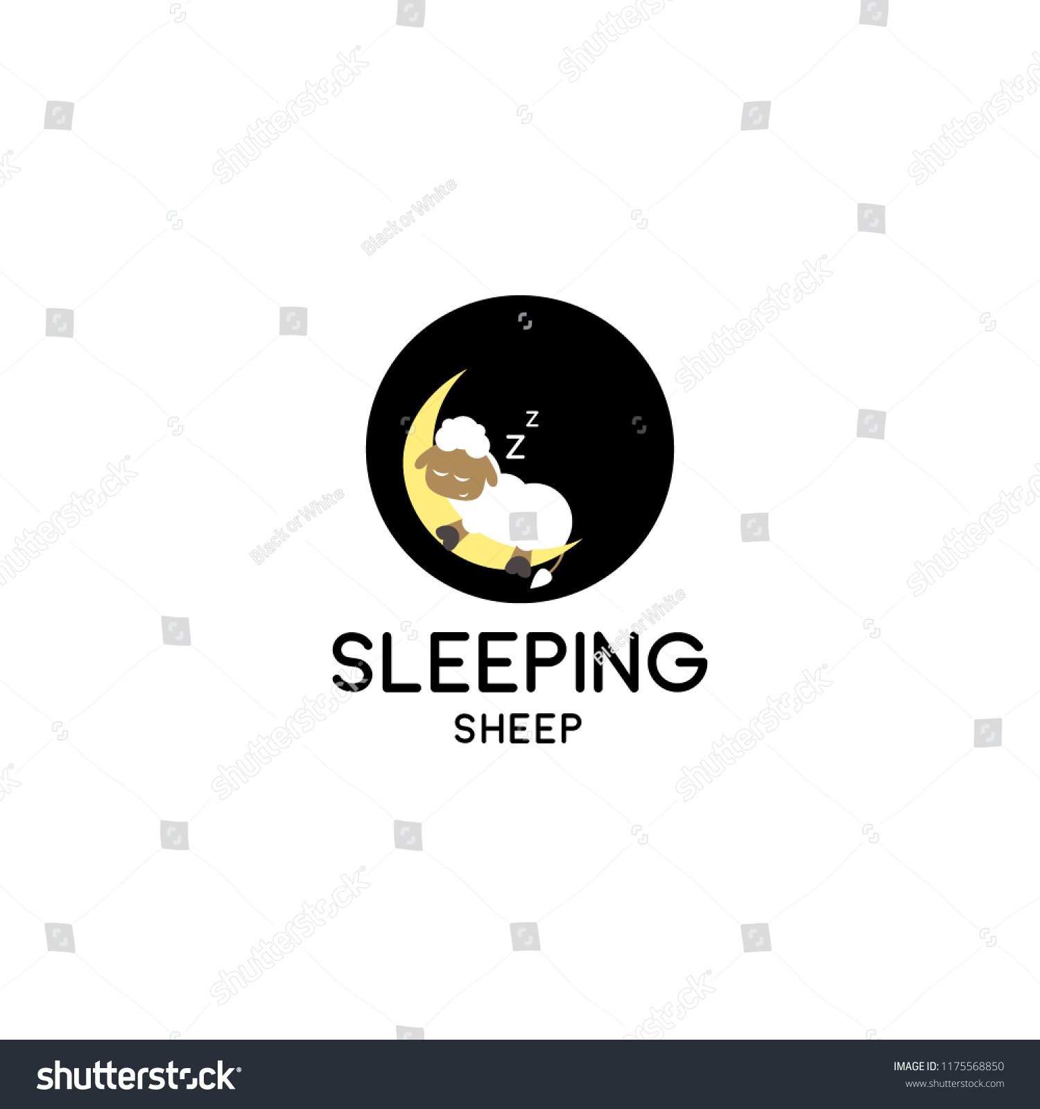 Sleeping Logo Design Stock Vector (Royalty Free) 1175568850 | Shutterstock