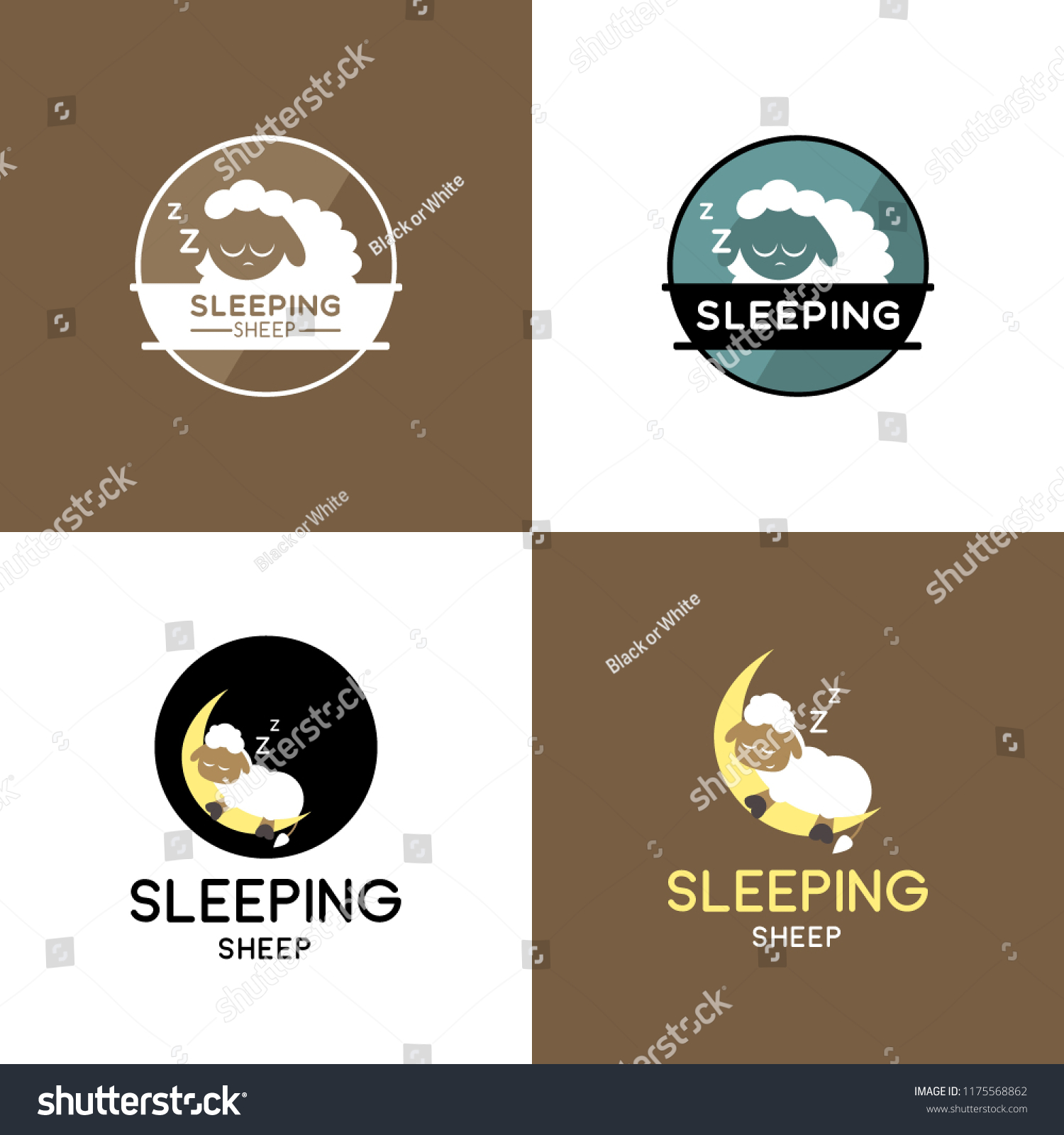 Sleeping Logo Design Stock Vector (Royalty Free) 1175568862
