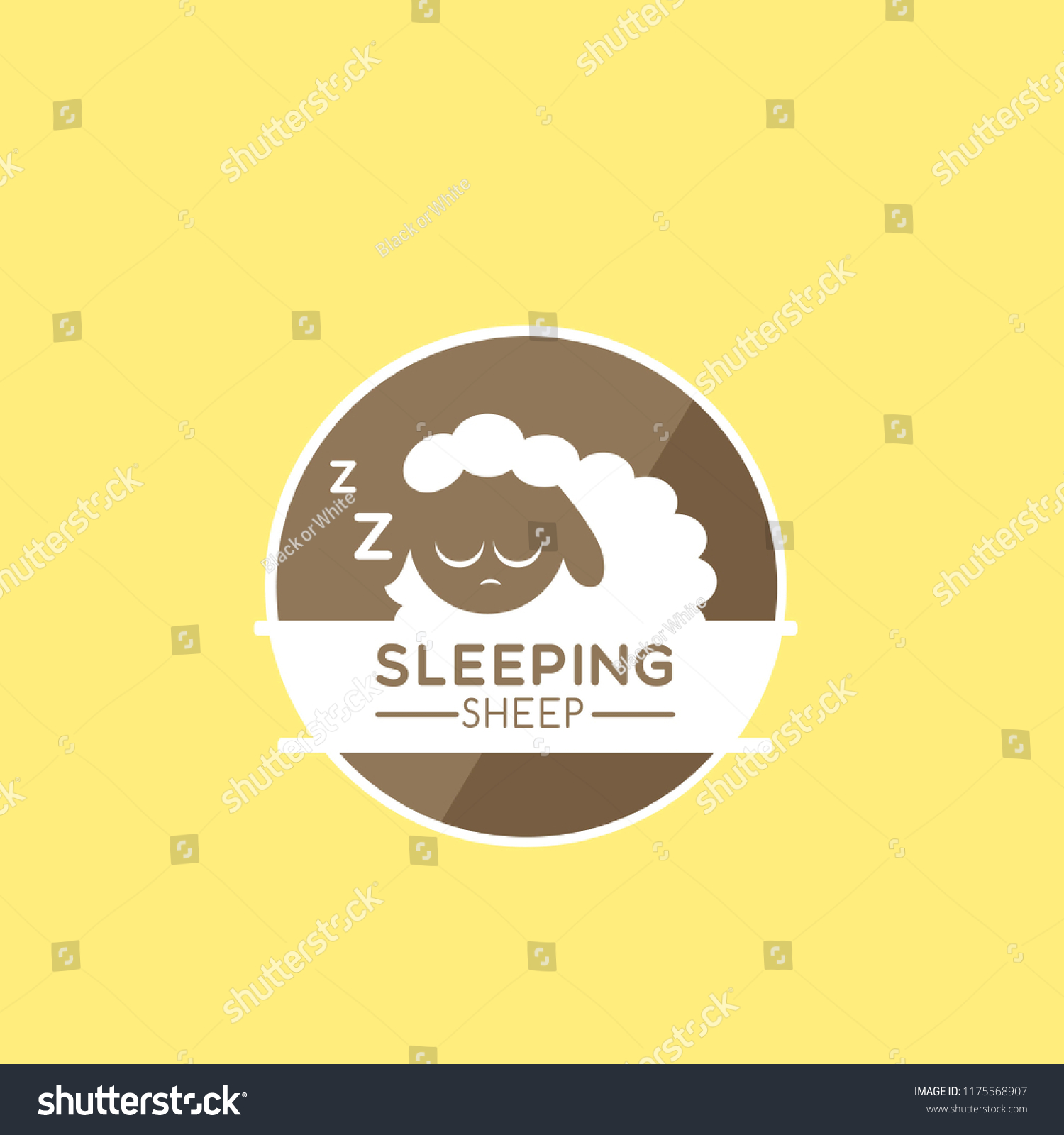 Sleeping Logo Design Stock Vector (Royalty Free) 1175568907