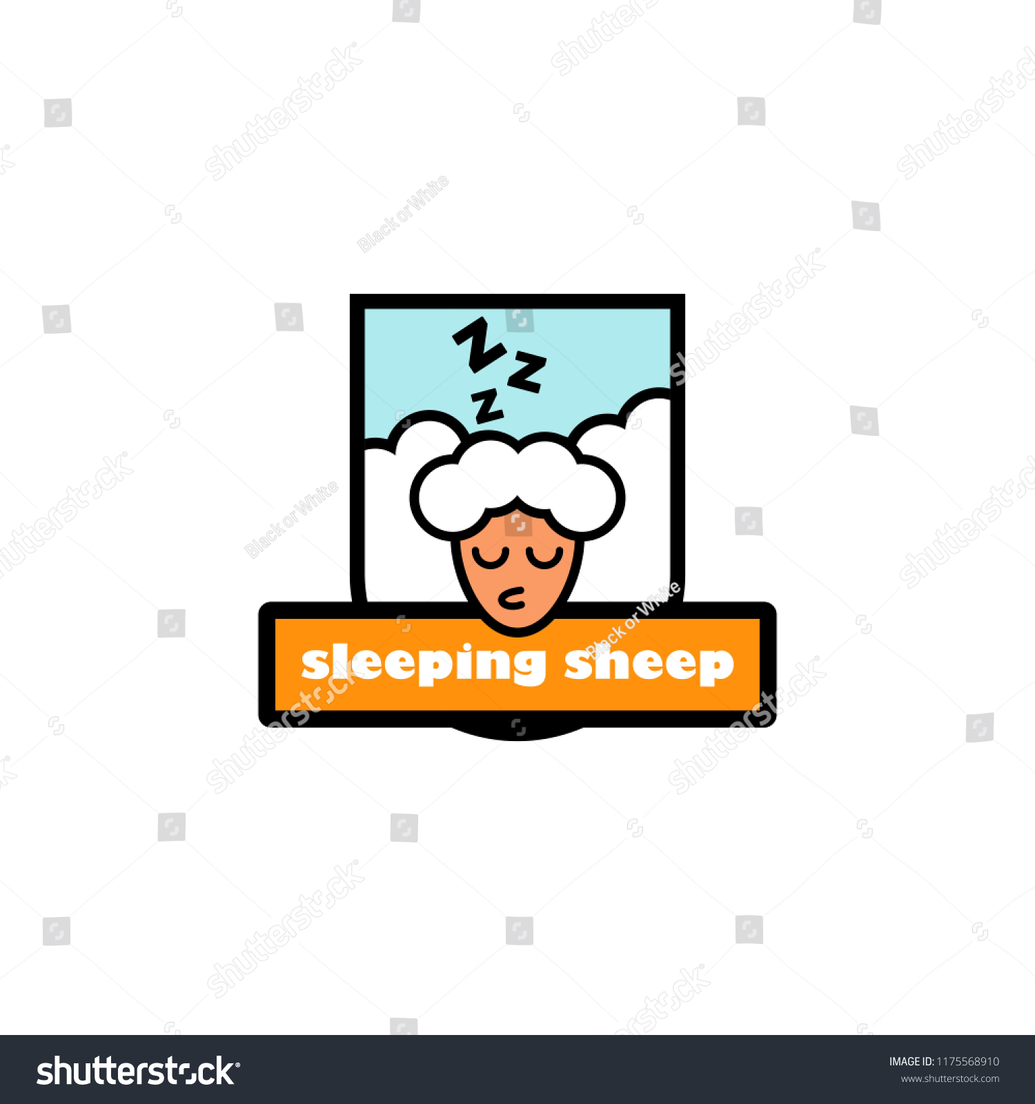 Sleeping Logo Design Stock Vector (Royalty Free) 1175568910 | Shutterstock
