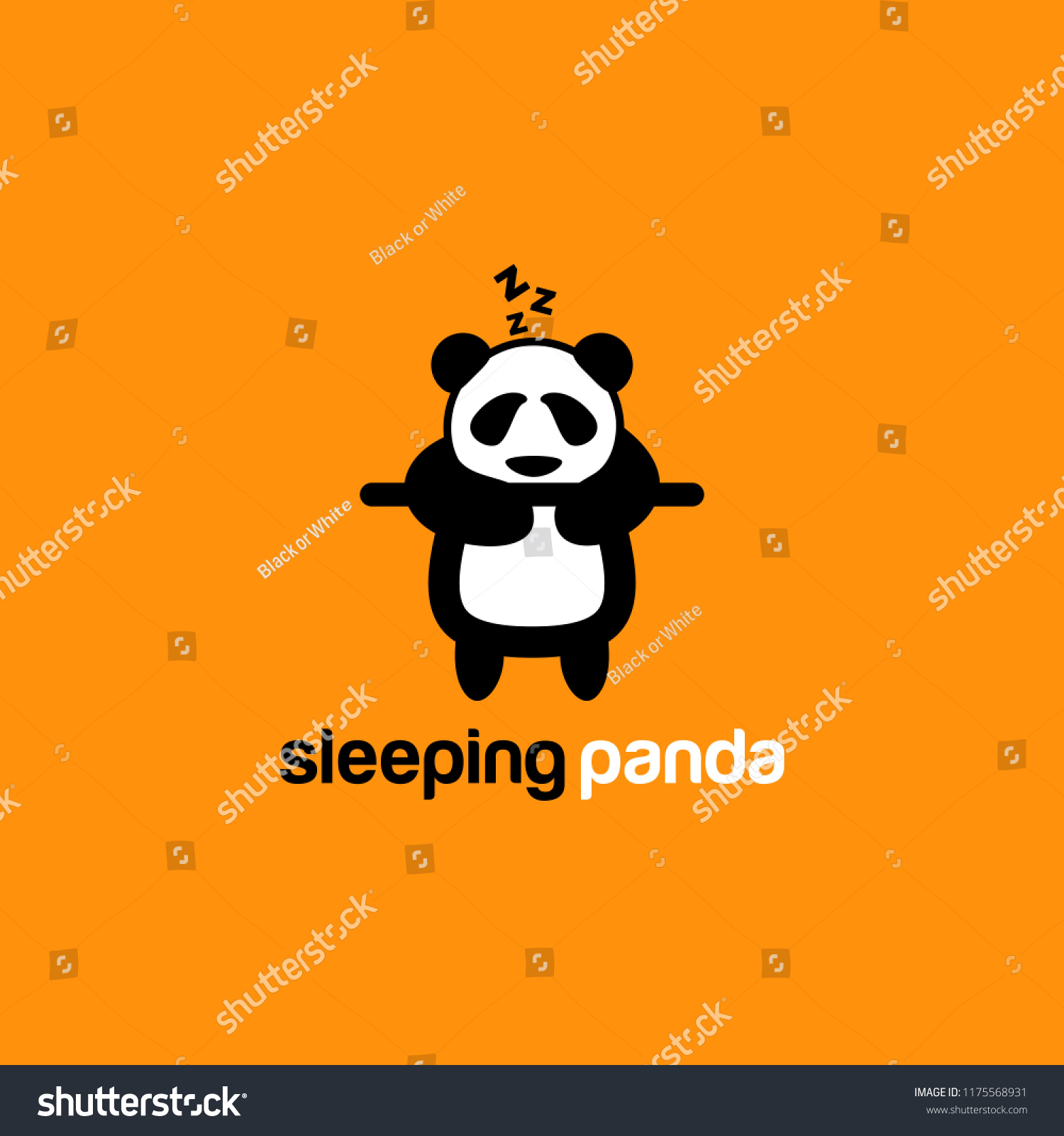 Sleeping Logo Design Stock Vector (Royalty Free) 1175568931