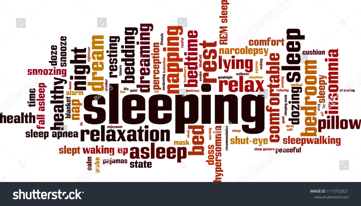 Sleeping Word Cloud Concept Vector Illustration Stock Vector (Royalty ...