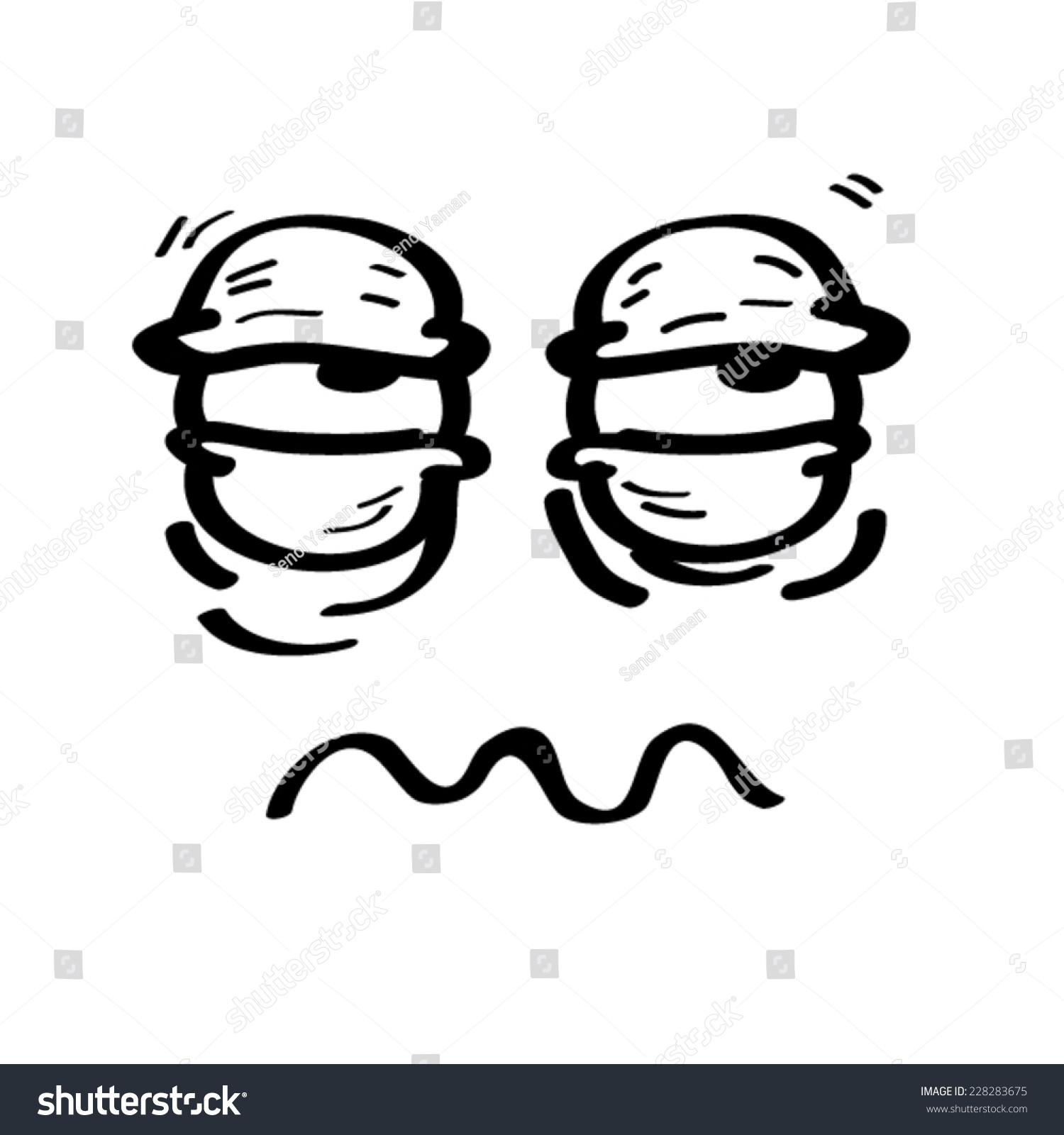 Sleepless Eyes Stock Vector (Royalty Free) 228283675