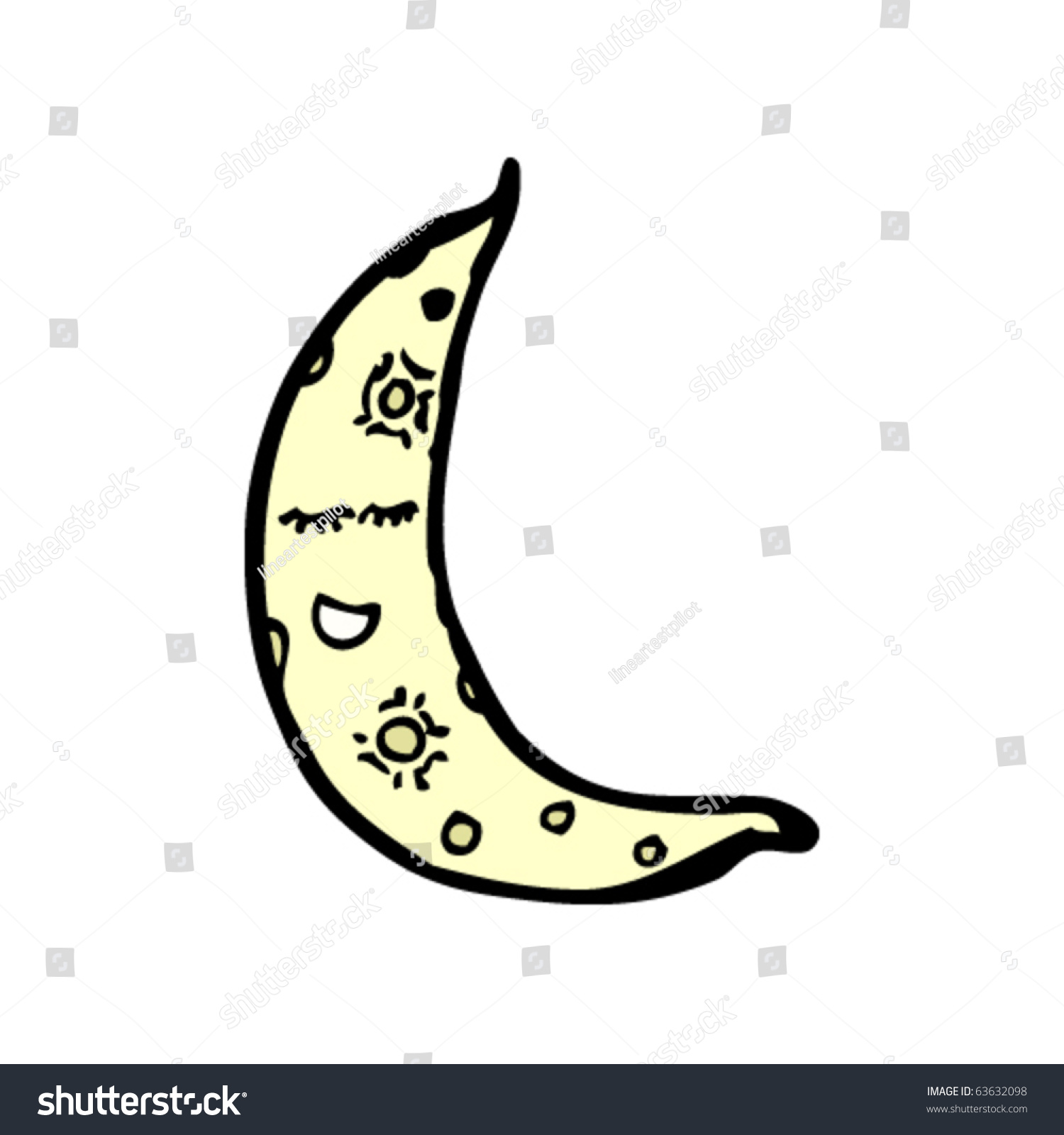 Sleepy Moon Cartoon Stock Vector (Royalty Free) 63632098 | Shutterstock