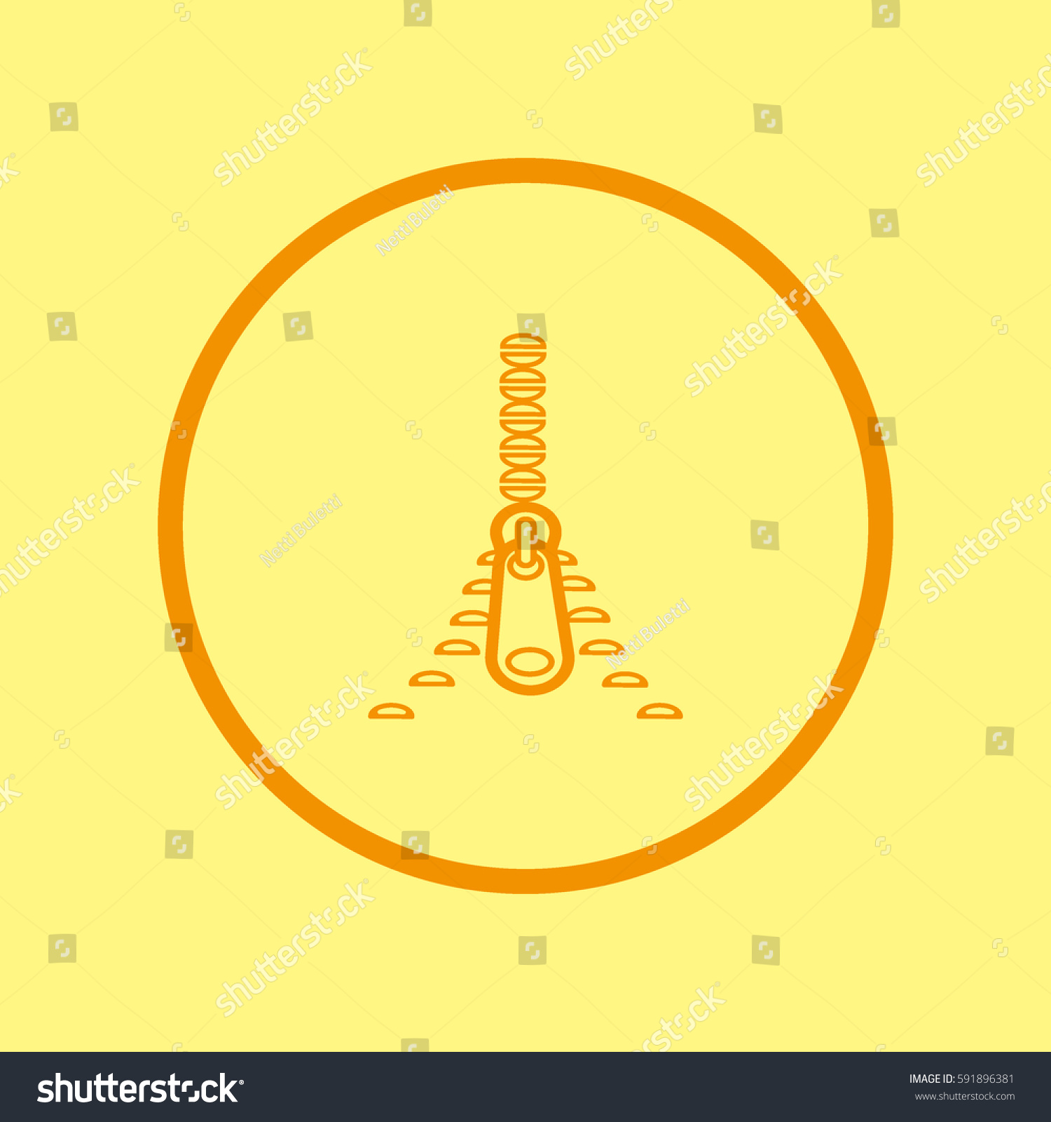 Slide Fastener Stock Vector (Royalty Free) 591896381 | Shutterstock