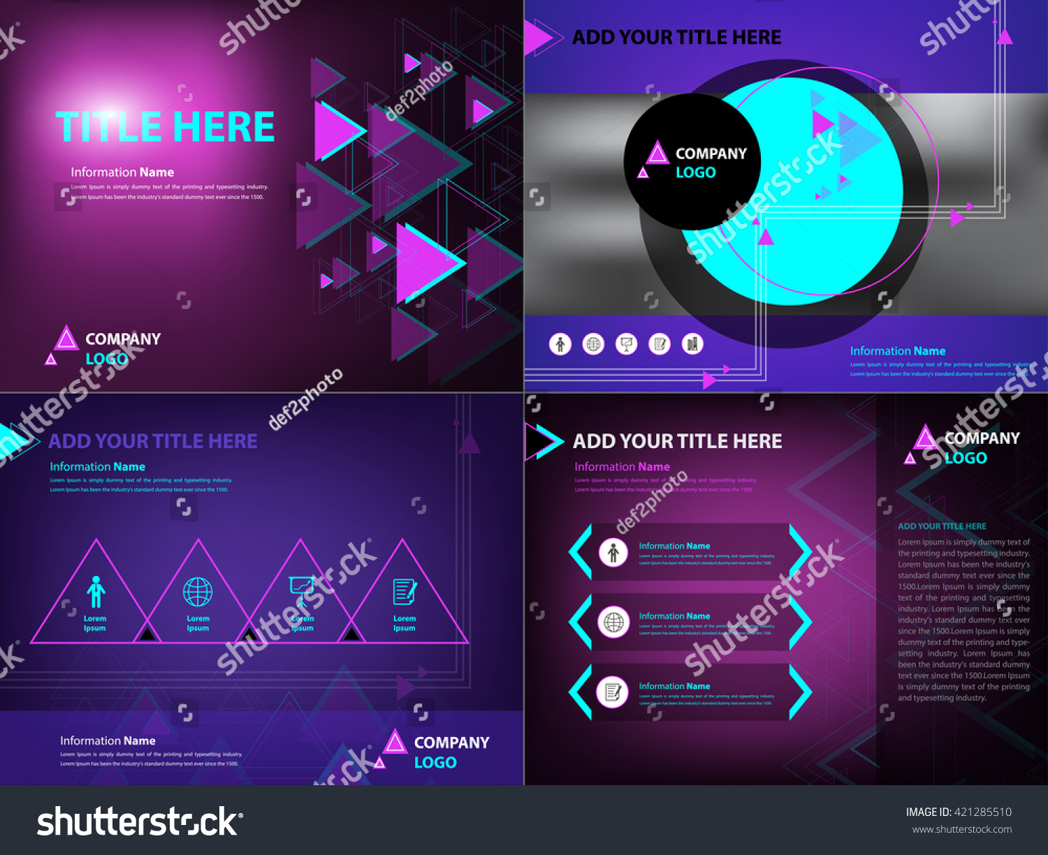 Slide Template Business Presentation Vector Eps10 Stock Vector (Royalty ...
