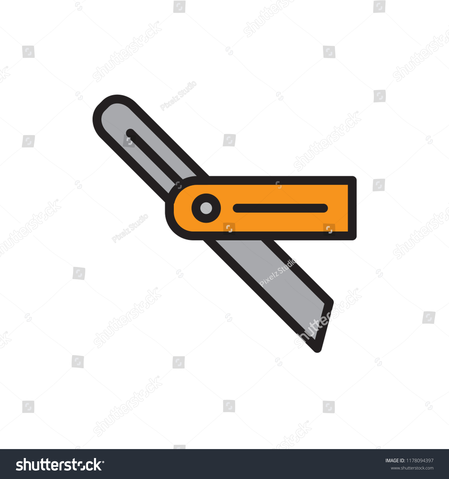 Sliding Bevel Icon Vector Design Eps10 Stock Vector (Royalty Free ...