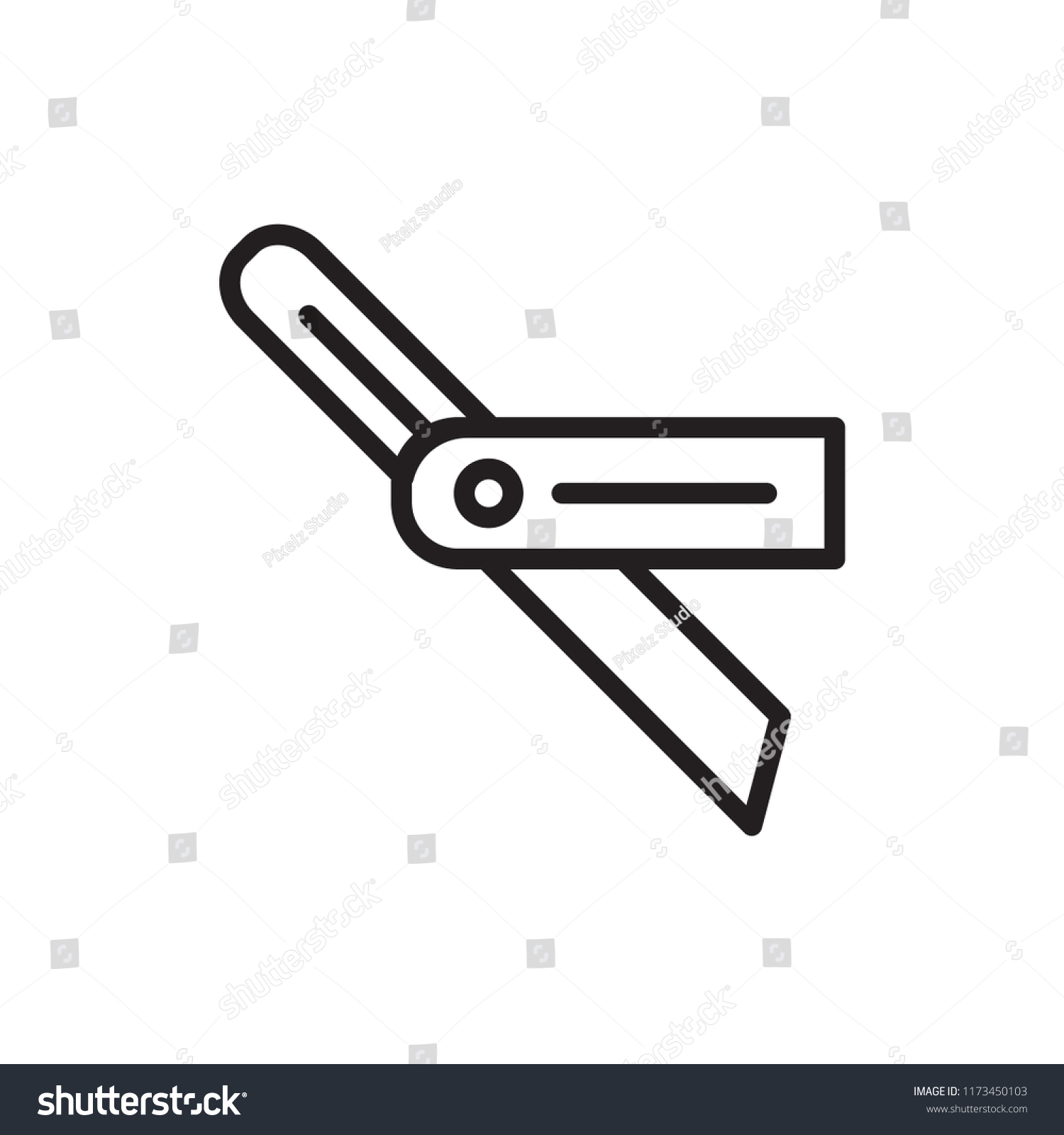 Sliding Bevel Icon Vector Eps10 Stock Vector (Royalty Free) 1173450103 ...